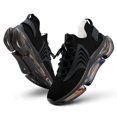 Pure Black Noble Walking Shoes for Men Woman Lightweight Tennis Fashion ...