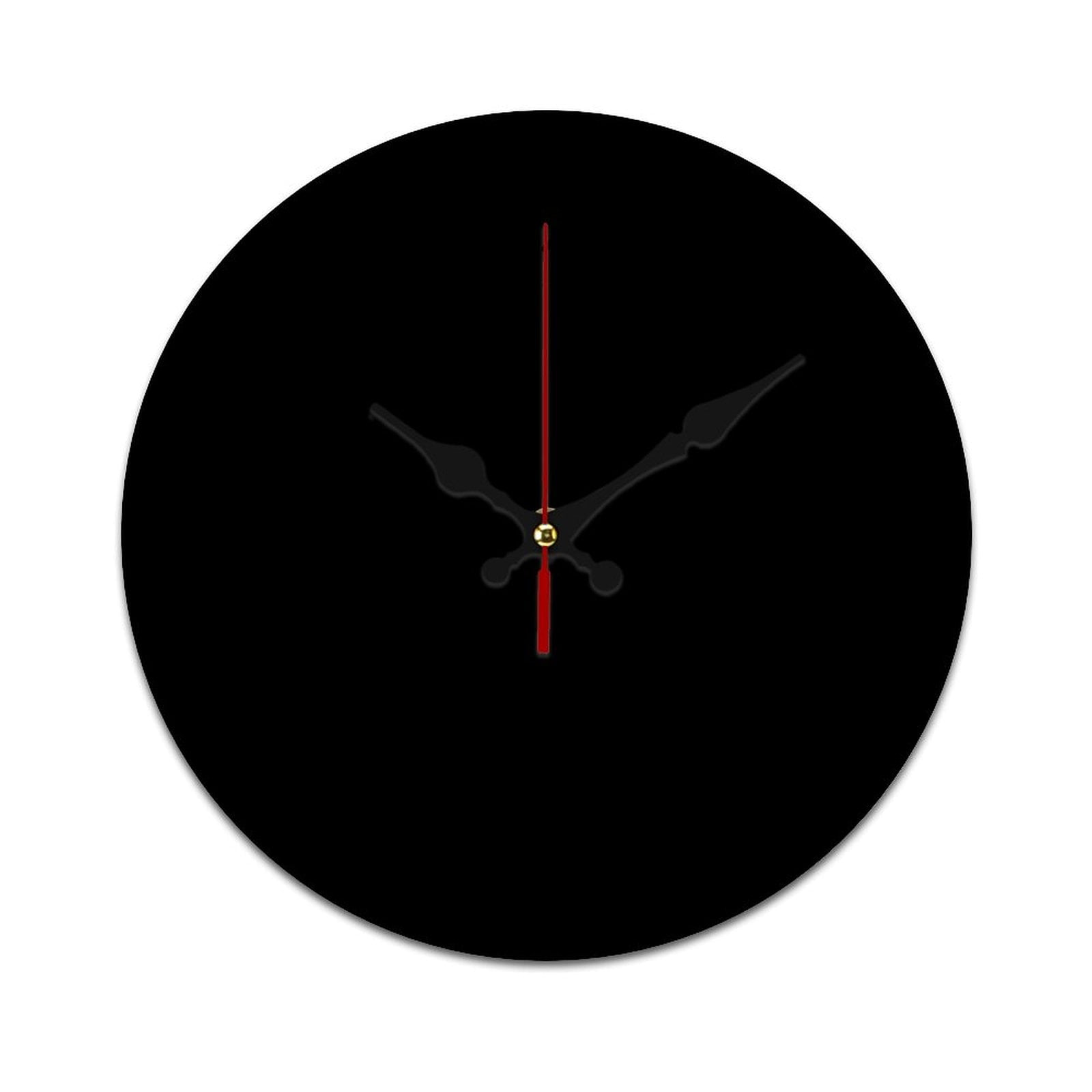 Pure Black Noble Wall Clock Modern Design Clocks Wall Hanging Home Office School Clocks Round ...