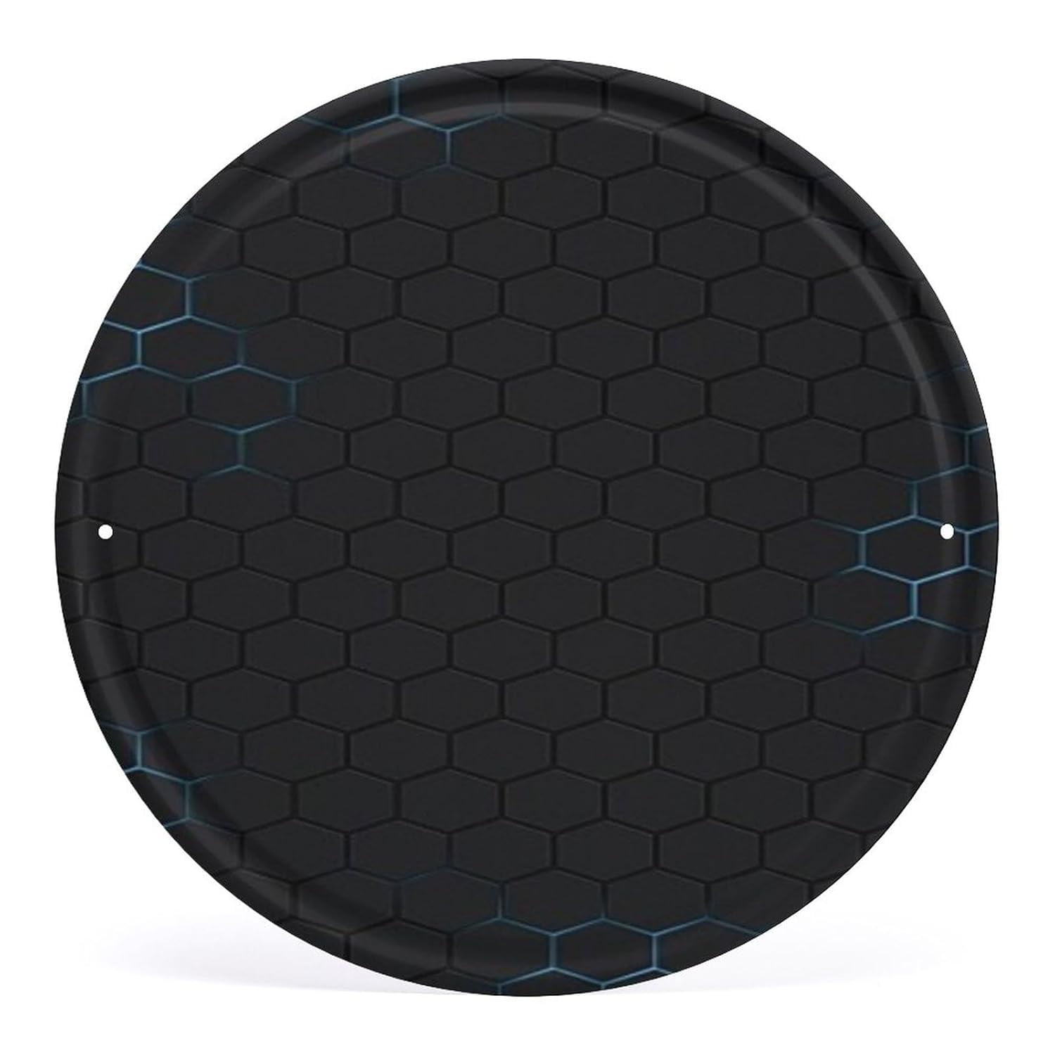Pure Black Texture Home Essentials Retro Style Round Metal Tin Sign ...