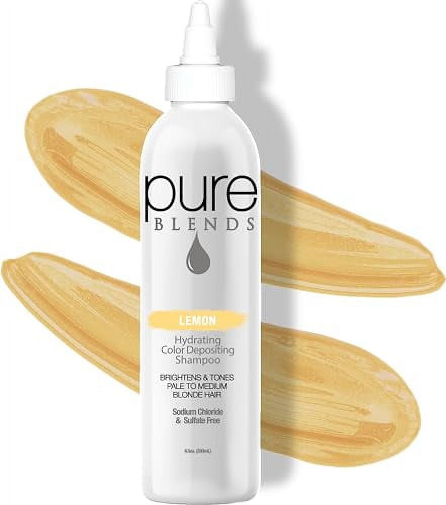 Pure Blends Lemon Hydrating Color Depositing Shampoo Brighten & Tone ...