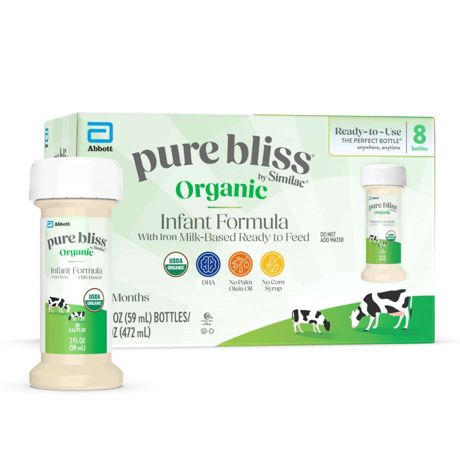 Pure Bliss by Similac Organic Ready-to-Feed Baby Formula, USDA ...