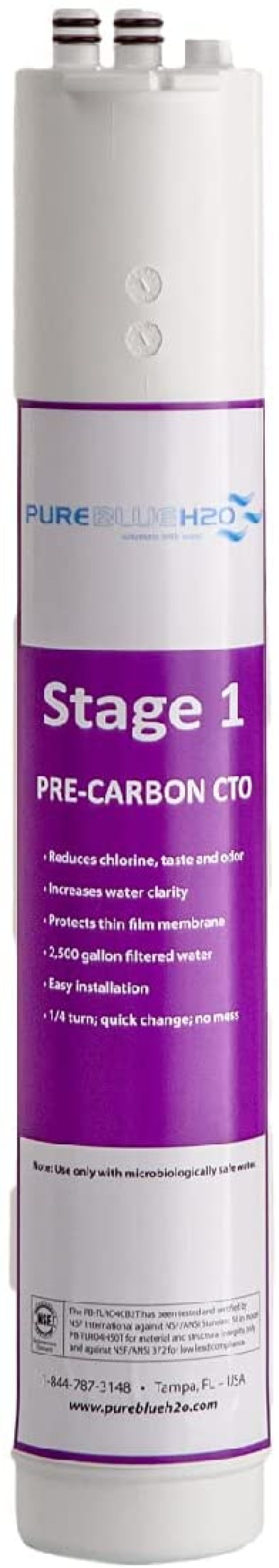 Pure Blue 3-Stage 1:1 Reverse Osmosis Three-Pack Replacement Filters ...