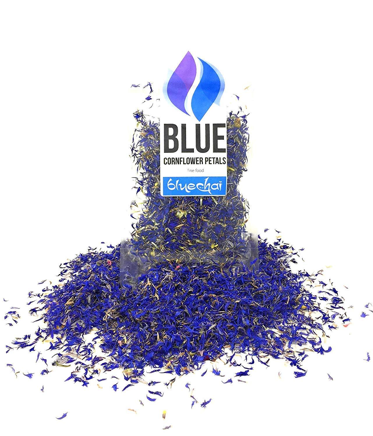 Pure Blue Cornflower Petals - 100% Organic, Dried, Grown in Germany ...