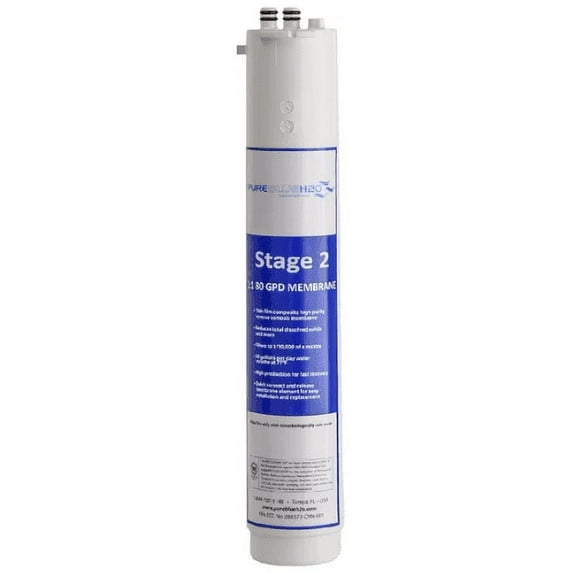 Pure Blue H2O High Efficiency Reverse Osmosis Membrane Replacement, 1:1 ...