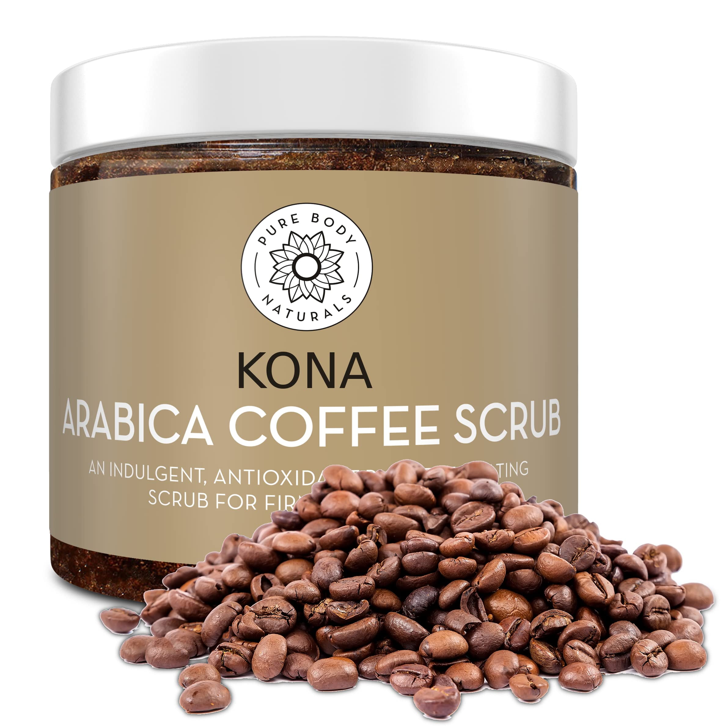 Pure Body Naturals Arabica DMF15 Coffee Body Scrub Loaded with Caffeine ...