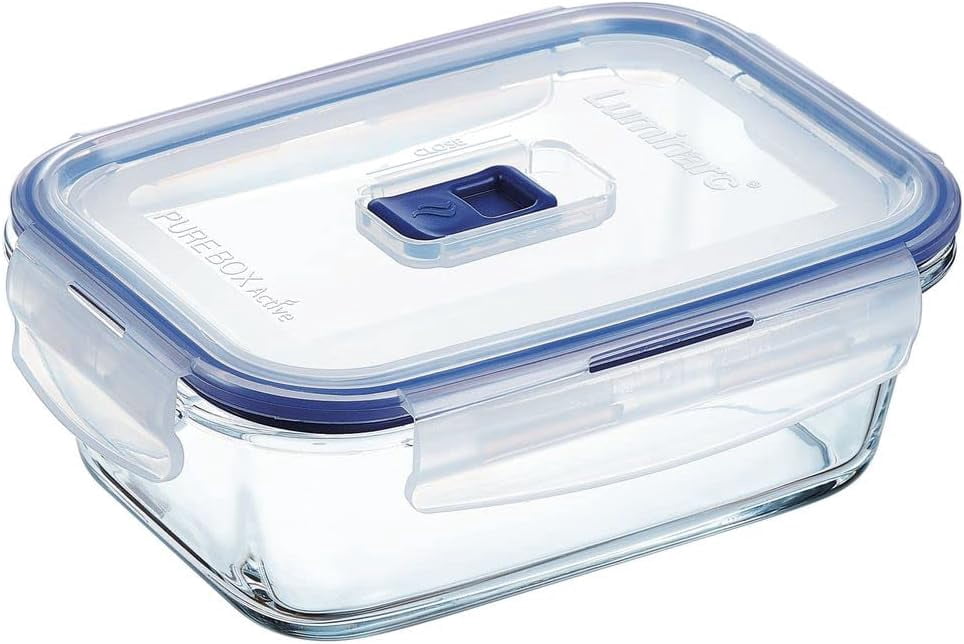 Pure Box Active Glass Food Storage Container with Sliding Vent Lid ...