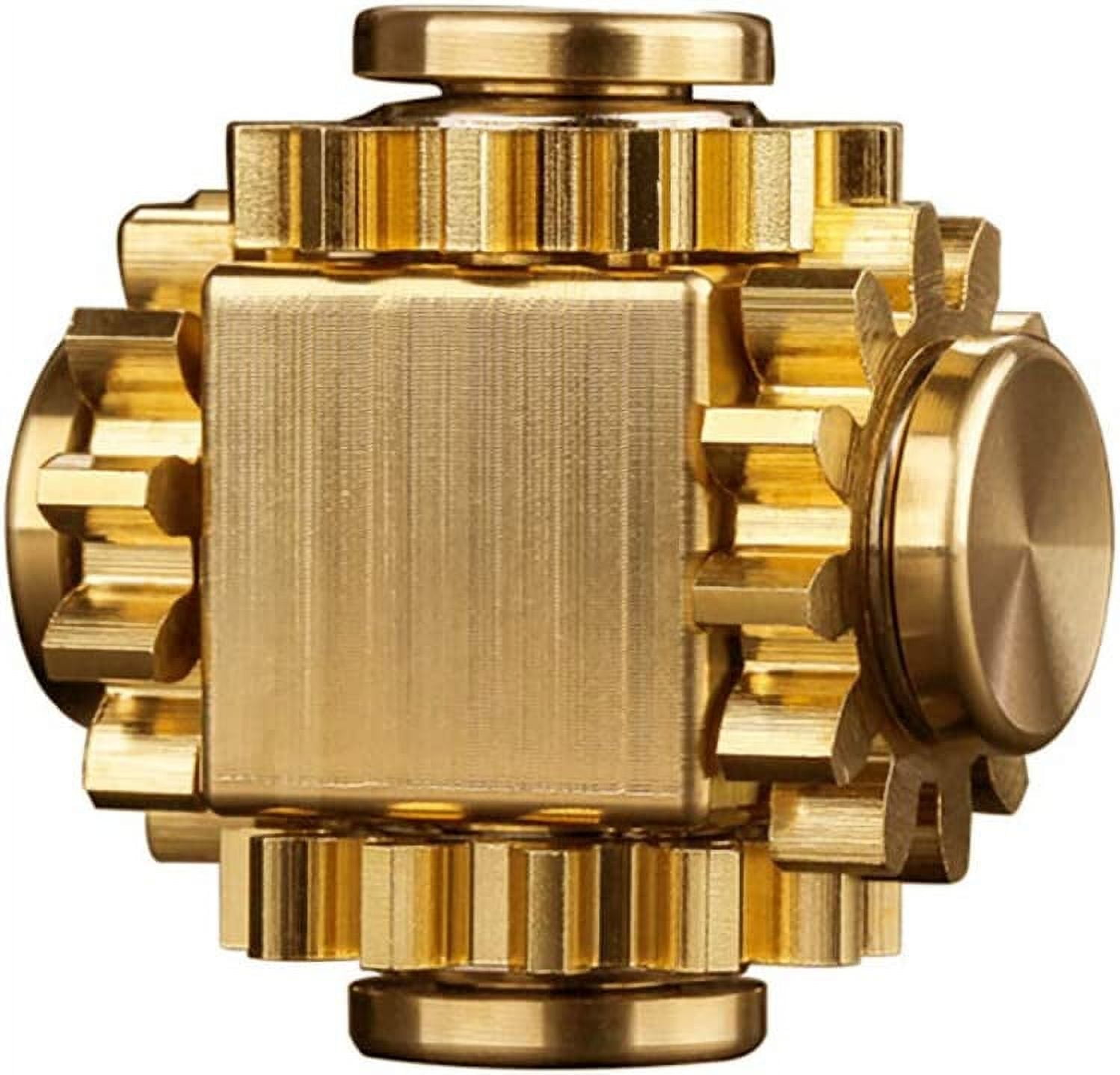 Pure Brass Cube Gears Linkage Anti-Anxiety Fidget Spinner - Walmart.com