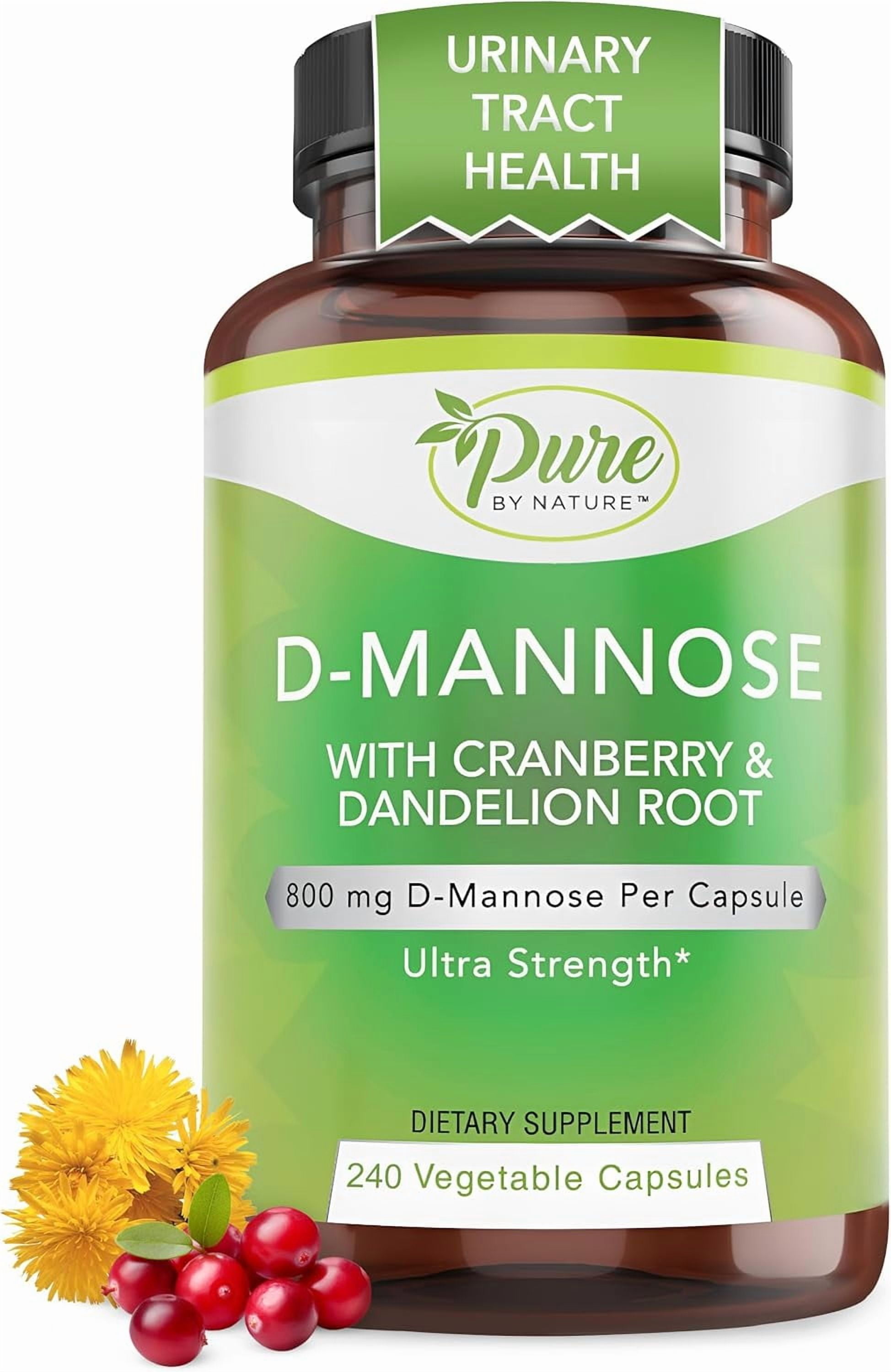Pure By Nature D-Mannose, Cranberry, Dandelion, Urinary Support, 120 ...