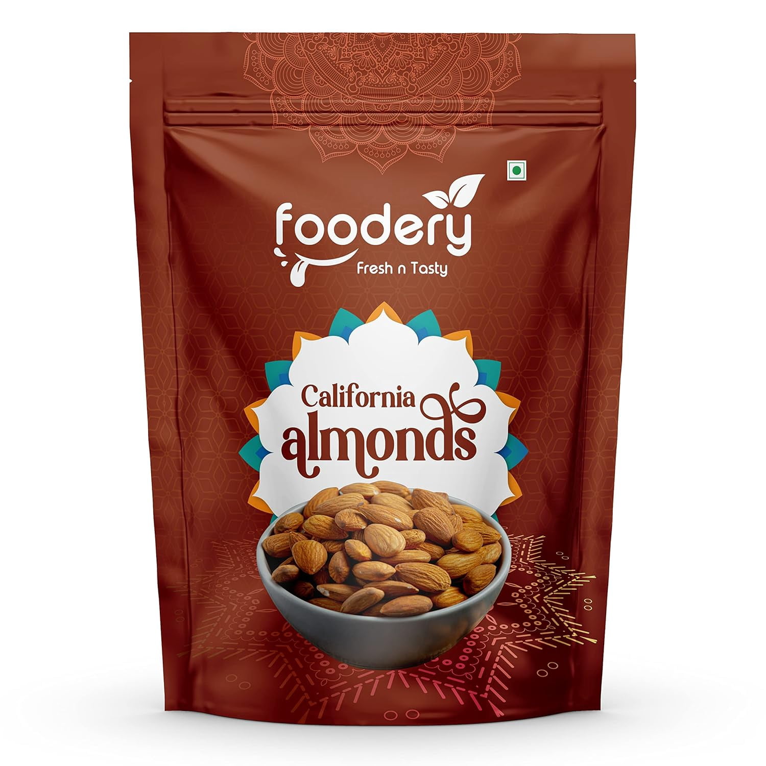 Pure California Almonds By Foodery 500gm, | High Protein Snack Almonds ...