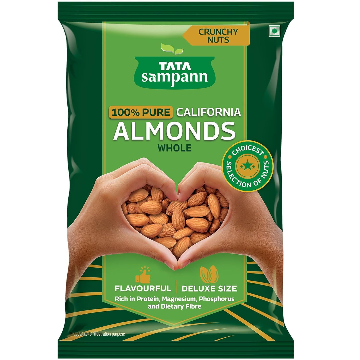 Pure California Almonds By Tata Sampann 200gm, | Real Nuts, High In ...
