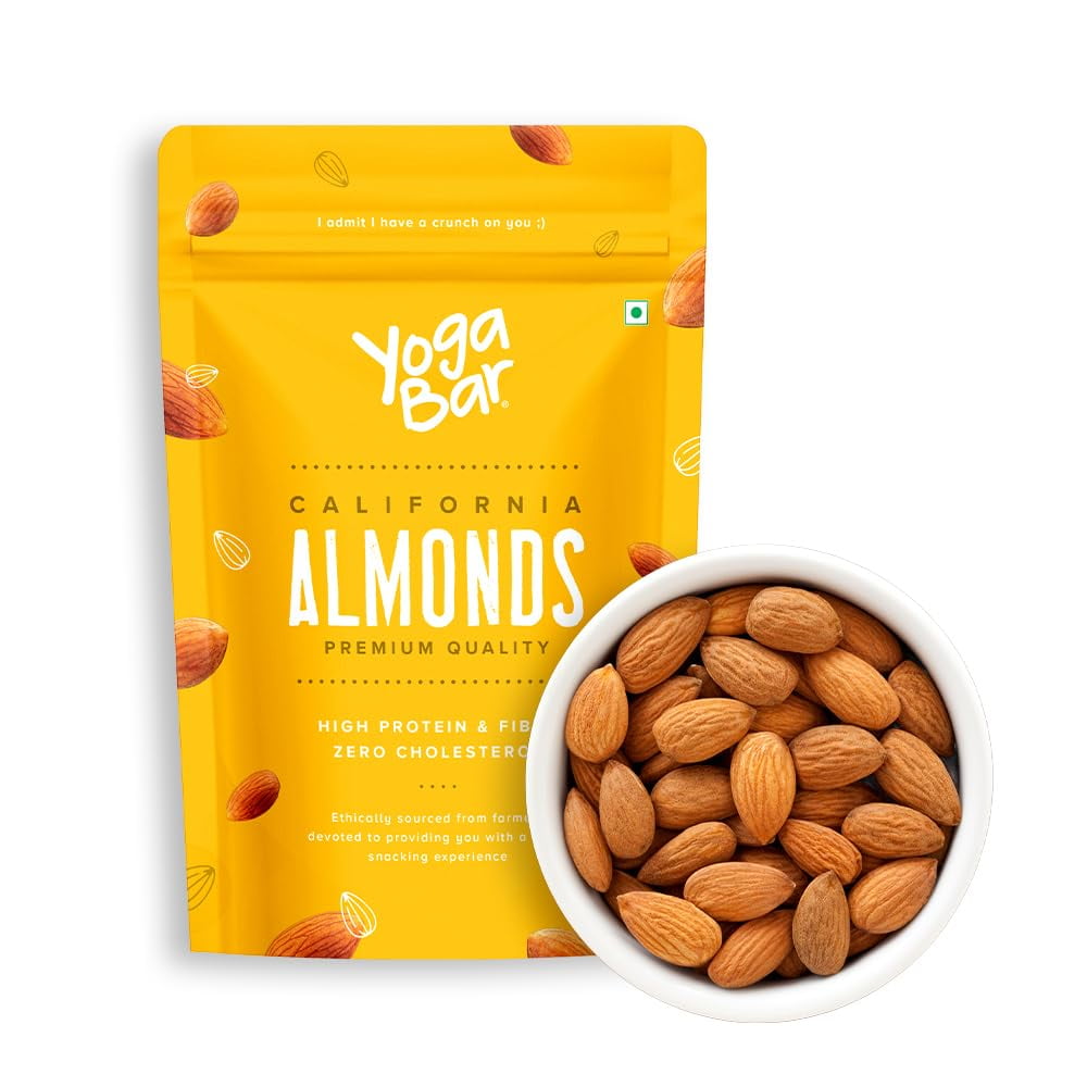 Pure California Almonds By Yoga Bar 200gm, | Rich In Protein, Fibre & Vitamin E | Crunchy ...