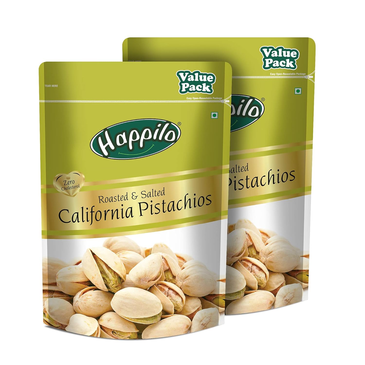 Pure Californian Roasted & Pink Salted Pistachios By Happilo 2kg, (1kg * Pack Of 2) | Crunchy ...