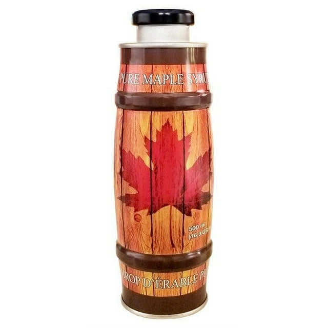 Pure Canadian Grade A Amber Maple Syrup, 500mL/16.9 fl. oz. Bottle ...