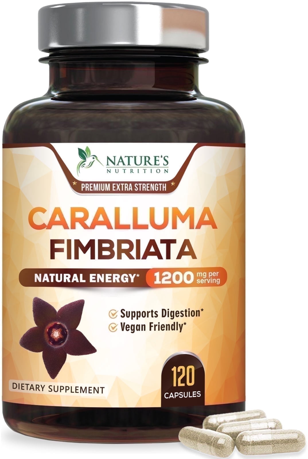 Nature's Nutrition Caralluma Fimbriata Extract 1200mg - Vegan, Non-GMO ...