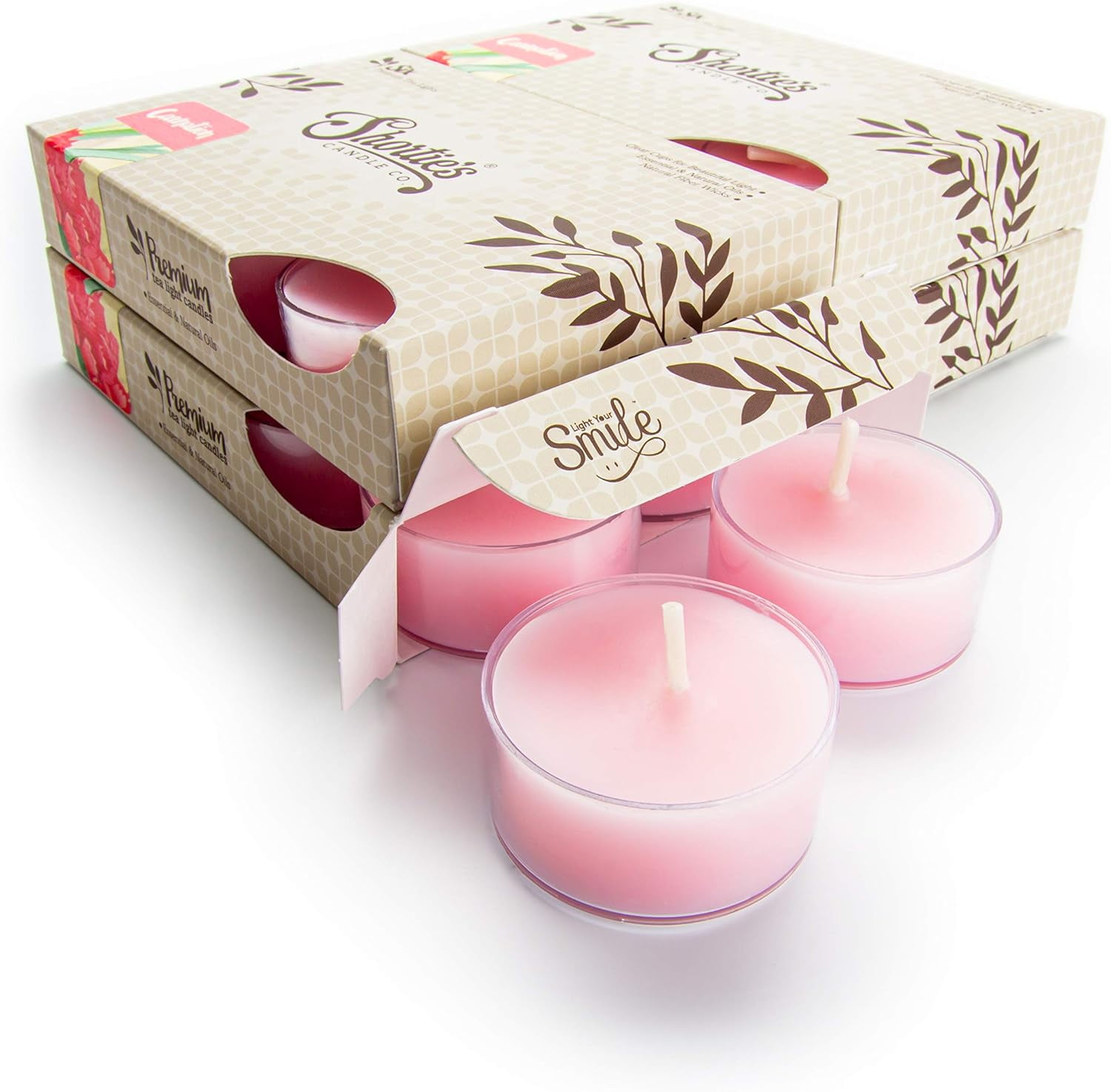 Pure Premium Tealight Candles Bulk Pack - Highly Scented with & Natural ...