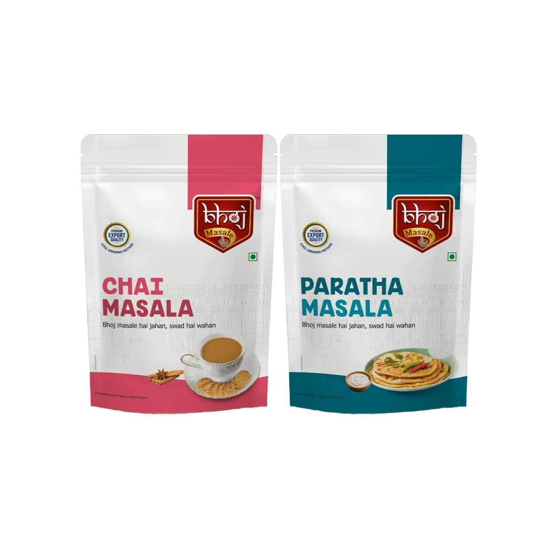 Pure Chai + Paratha Powder Masala By Bhoj Masale 200gm, 7.0 Ounce ...