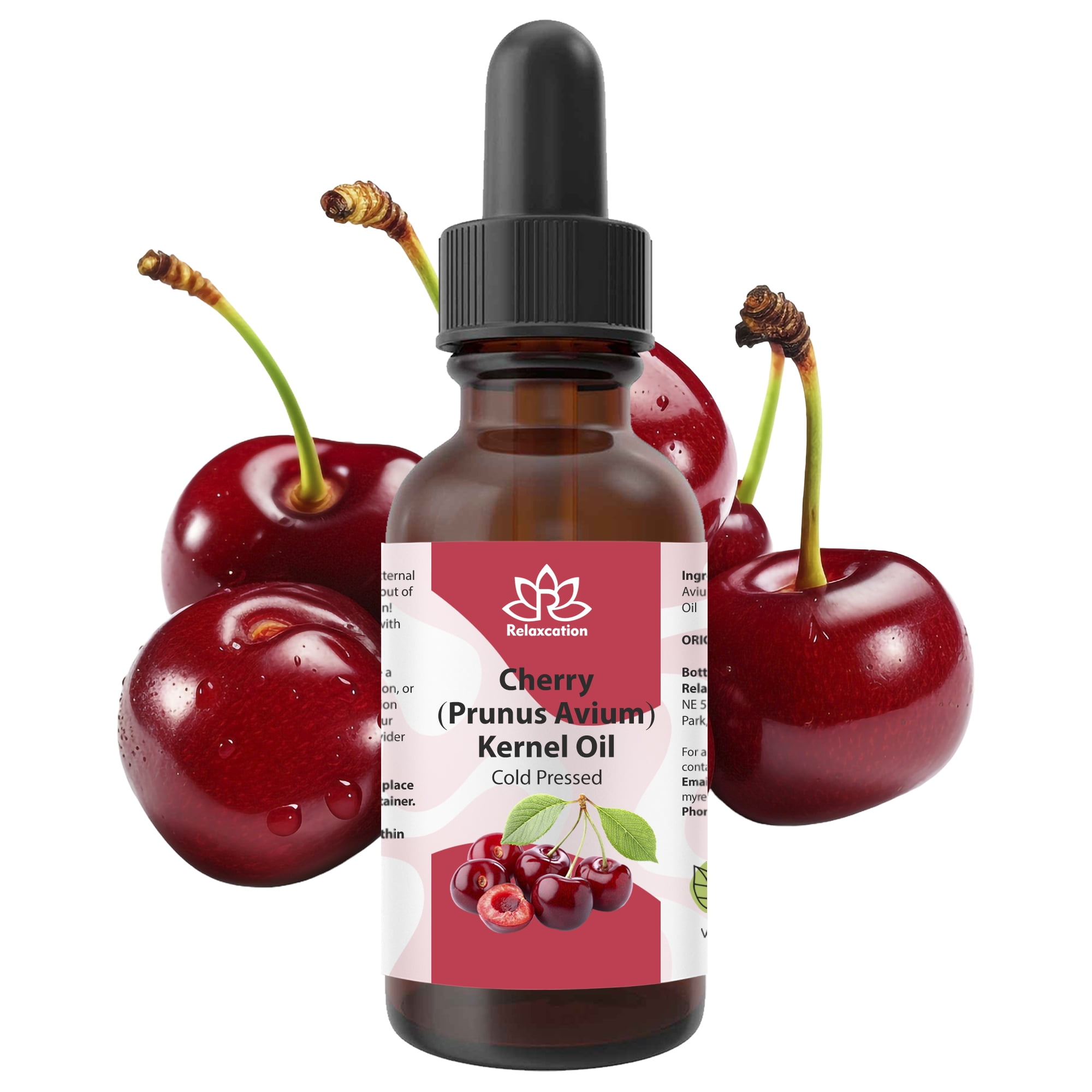 Pure Cherry Kernel Oil - Cold Pressed, Unrefined | Organic Face & Hair ...