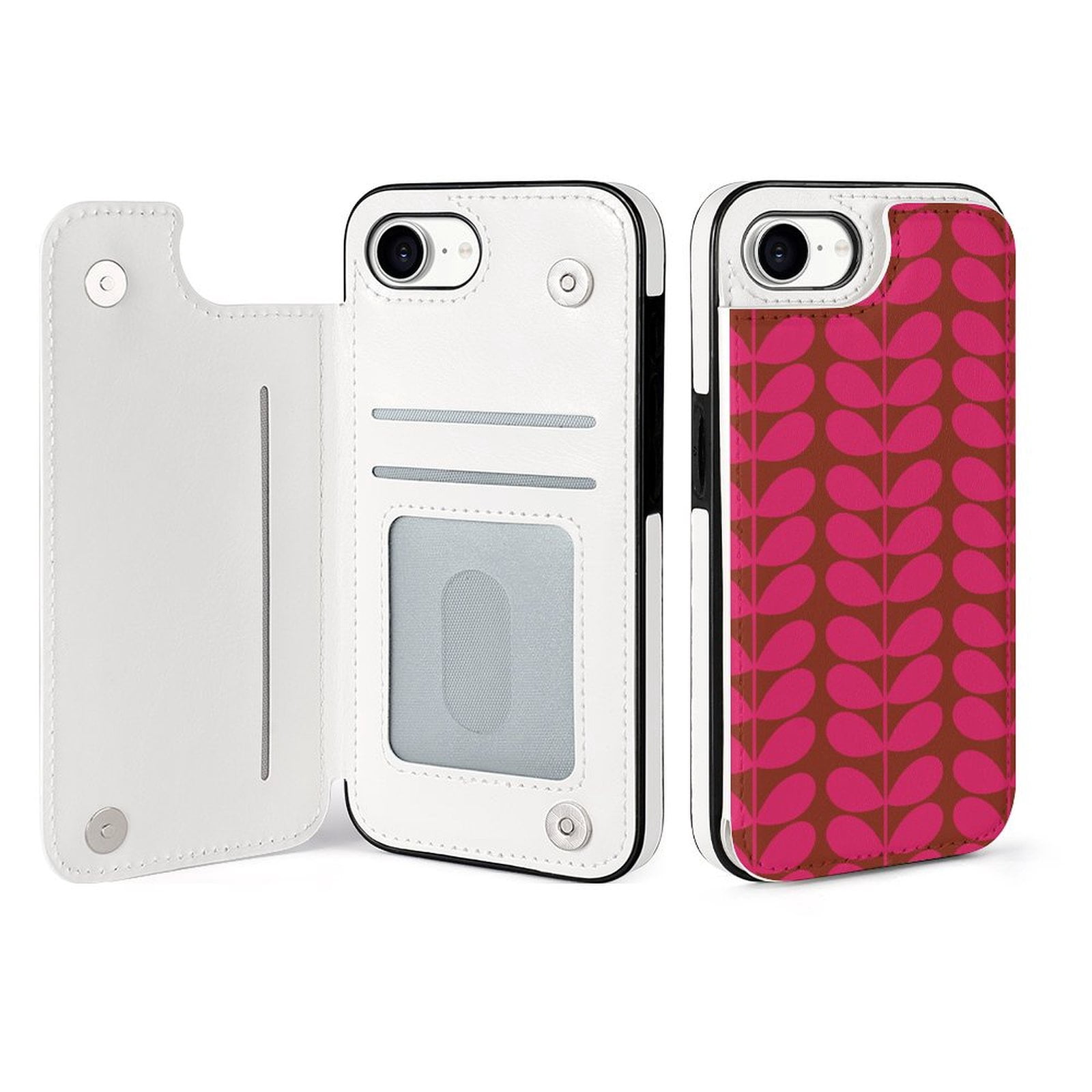 Pure Cherry Red Leather Wallet Case for iPhone 16 Pro Max 16E 16SE4 ...
