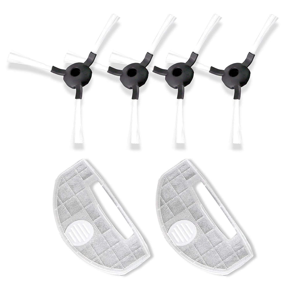Pure Clean Robot Vacuum Replacement Parts Kit – 4 Side Brushes & 2 ...
