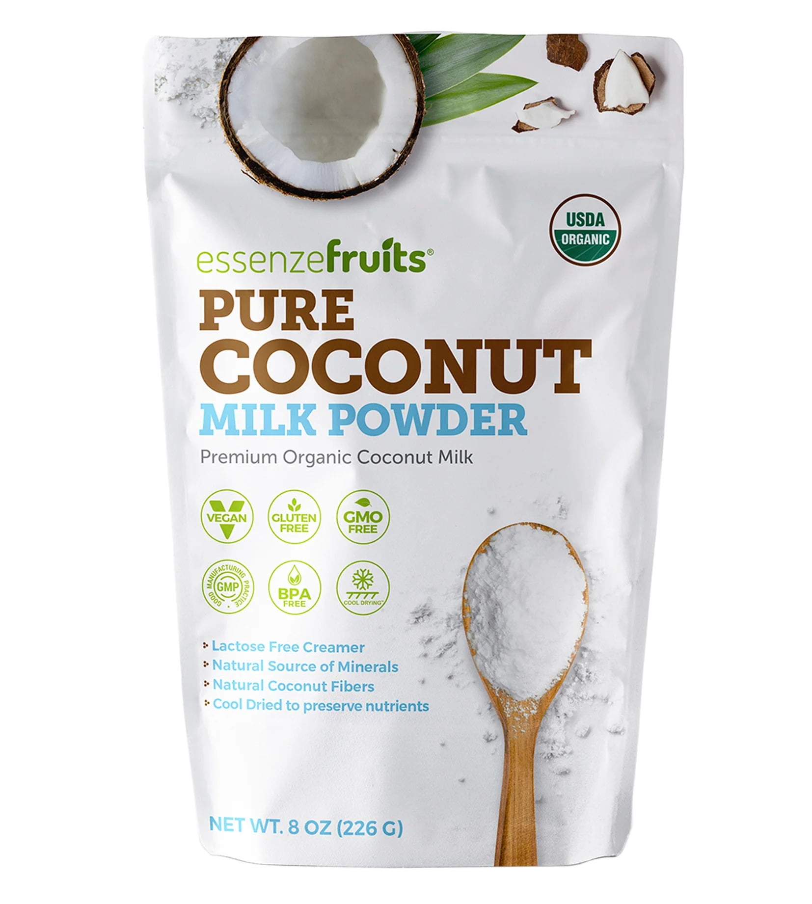 Pure Coconut Milk Powder - USDA Organic, No Sugar Added, Dairy-Free ...