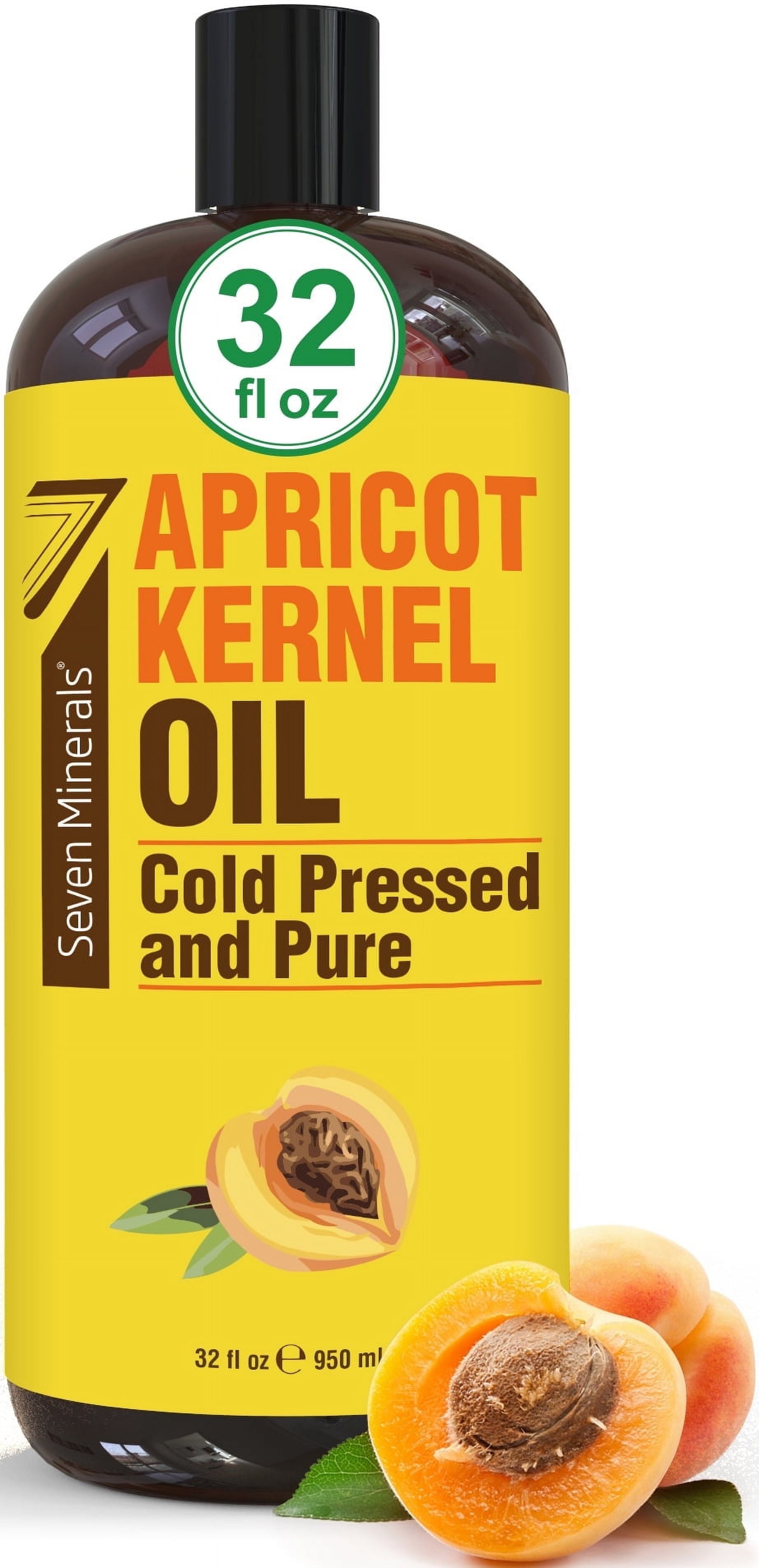 Seven Minerals Cold Pressed Apricot Kernel Oil, 32 fl oz - Walmart.com