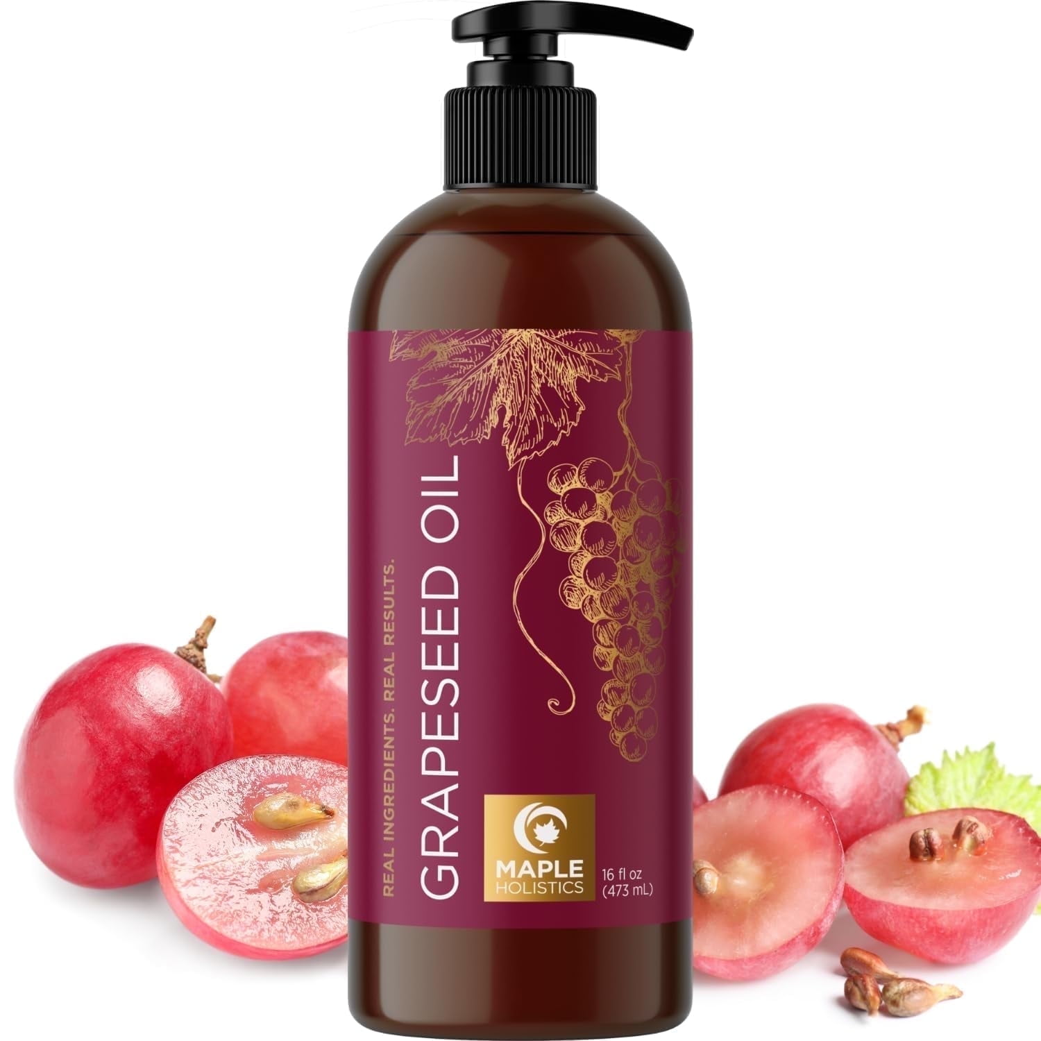 Pure Cold Pressed Grapeseed Oil - Hydrating Carrier Oil for Essential ...