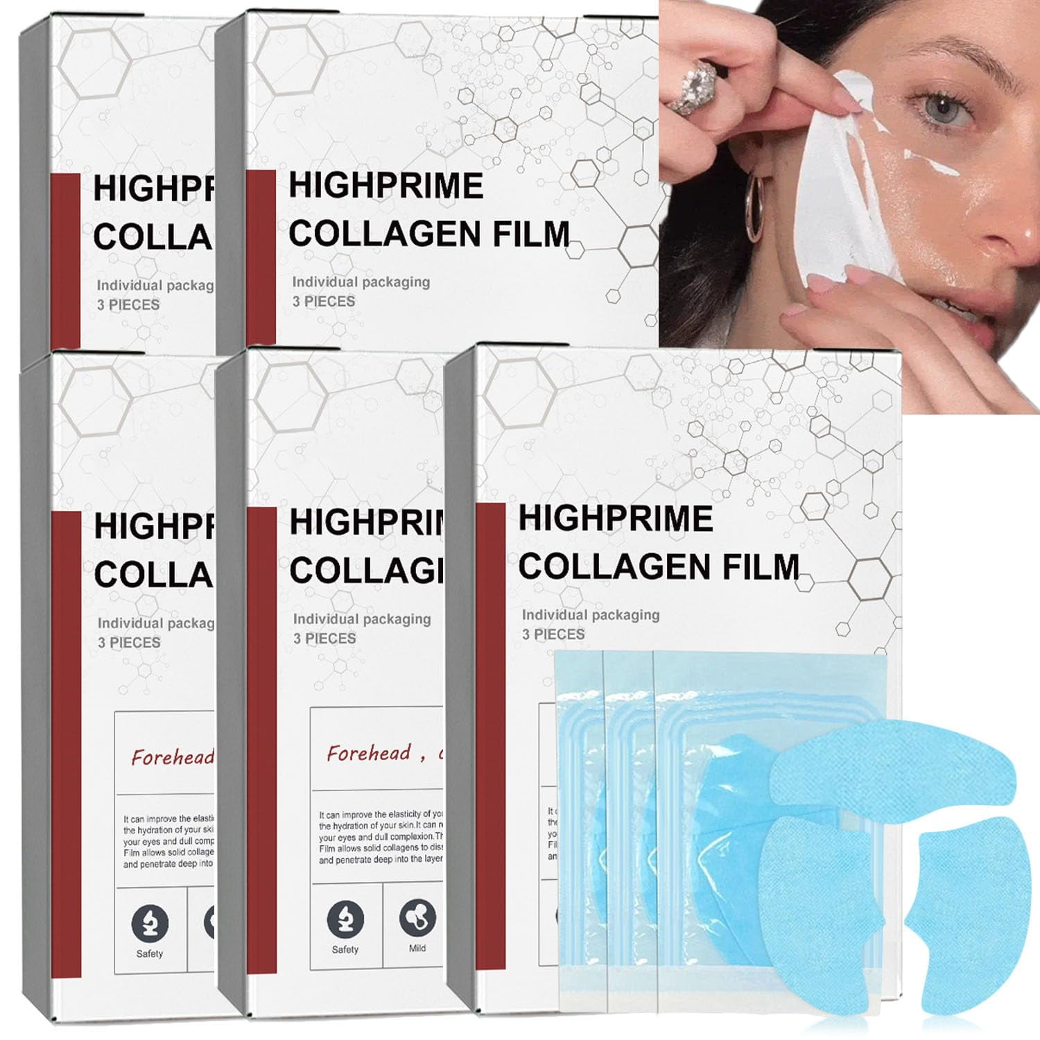 Pure Collagen Films, Highprime Collagen Film for Face, Pure Collagen ...
