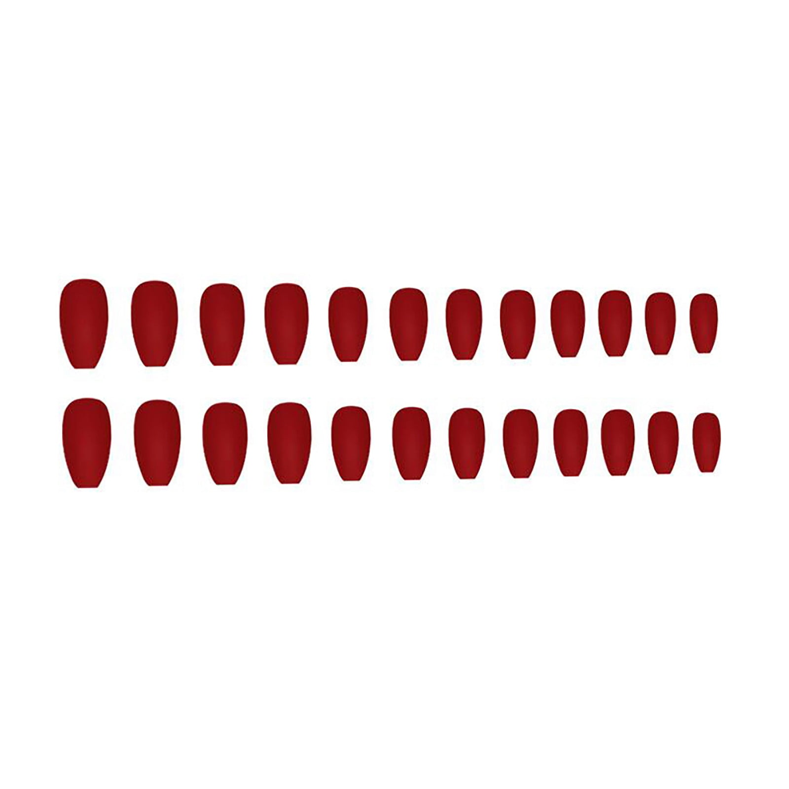 Pure Color Glossy Wearing Nails Finished Nails 24 Pieces Finished ...