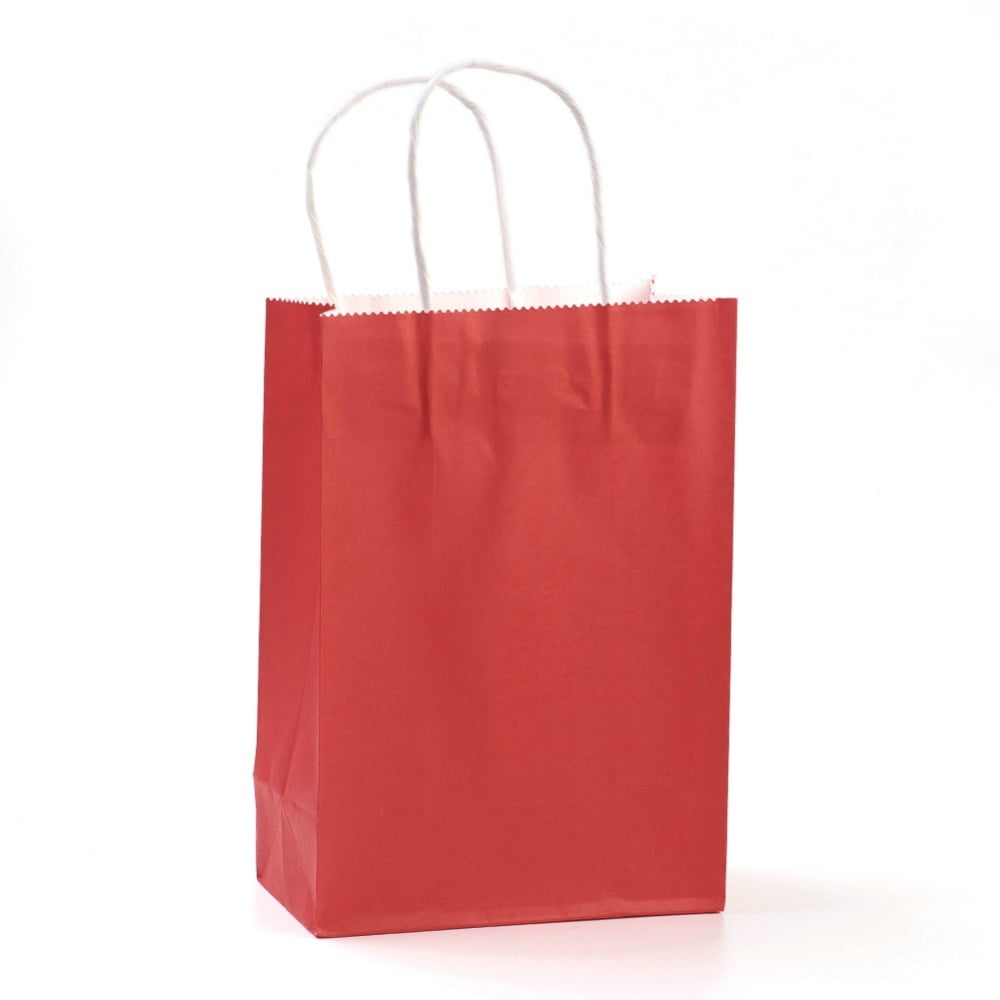 Pure Color Kraft Paper Bags Gift Bags Shopping Bags with Paper Twine ...
