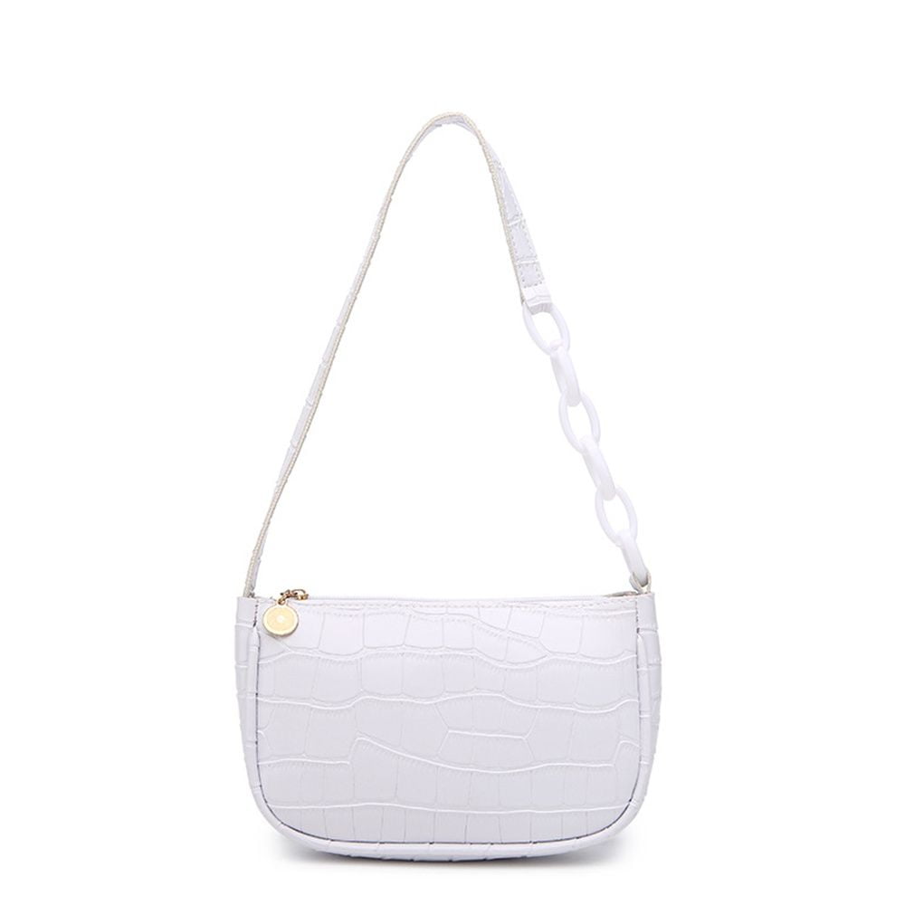 Pure Color PU Leather & Nylon Women Small Ladies Shoulder Underarm Bags ...