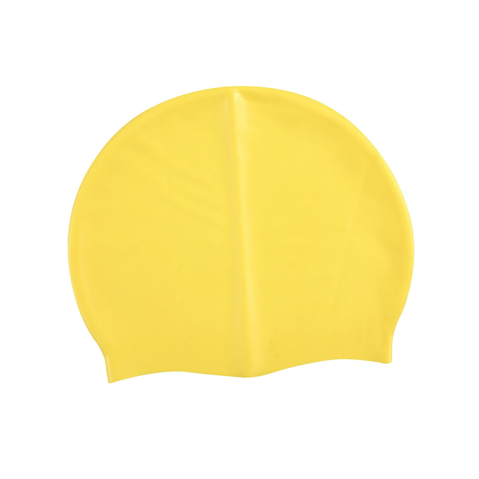 Pure Color Swimming Cap Beach Silicone Swim Cap for Training Women Men ...