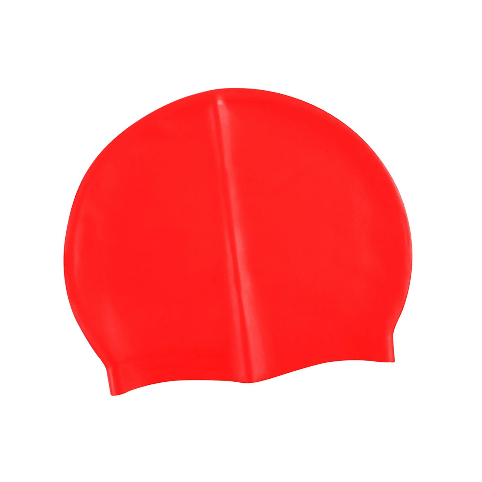Pure Color Swimming Cap Silicone Swim Cap for Braids Locks Unisex Girls ...