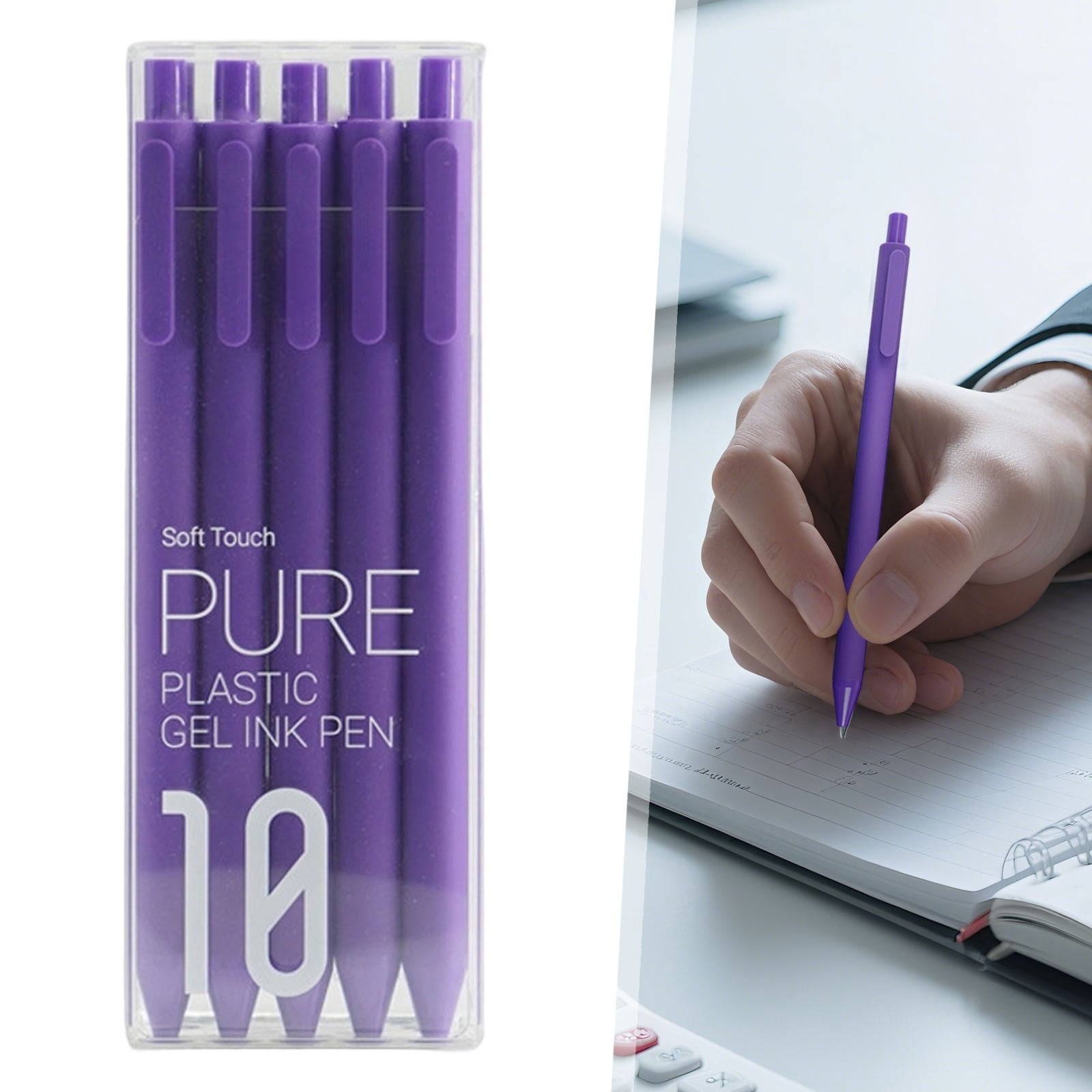 Pure Colored Gel Pens 0.5mm Multi Color Ink Quick Drying For Journaling ...