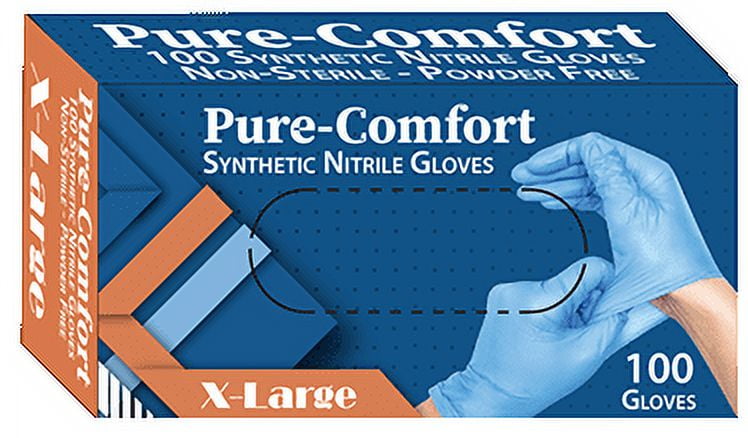 Pure-Comfort Synthetic Nitrile Gloves XLARGE - Walmart.com