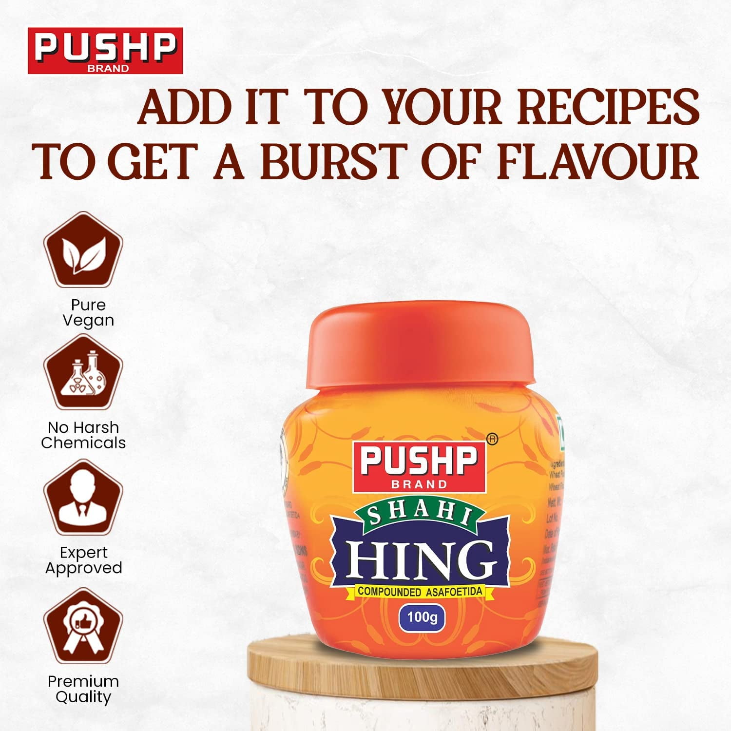 Pure Compounded Asafoetida Shahi Hing Powder By Pushp 50gm, 1.7 Ounce ...