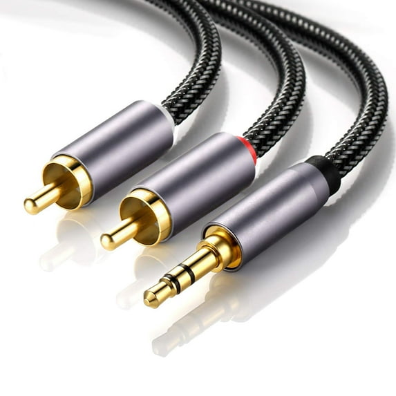 Pure Copper 3.5mm to 2 RCA Audio Cable Adapter Cord for Phone, PC ...