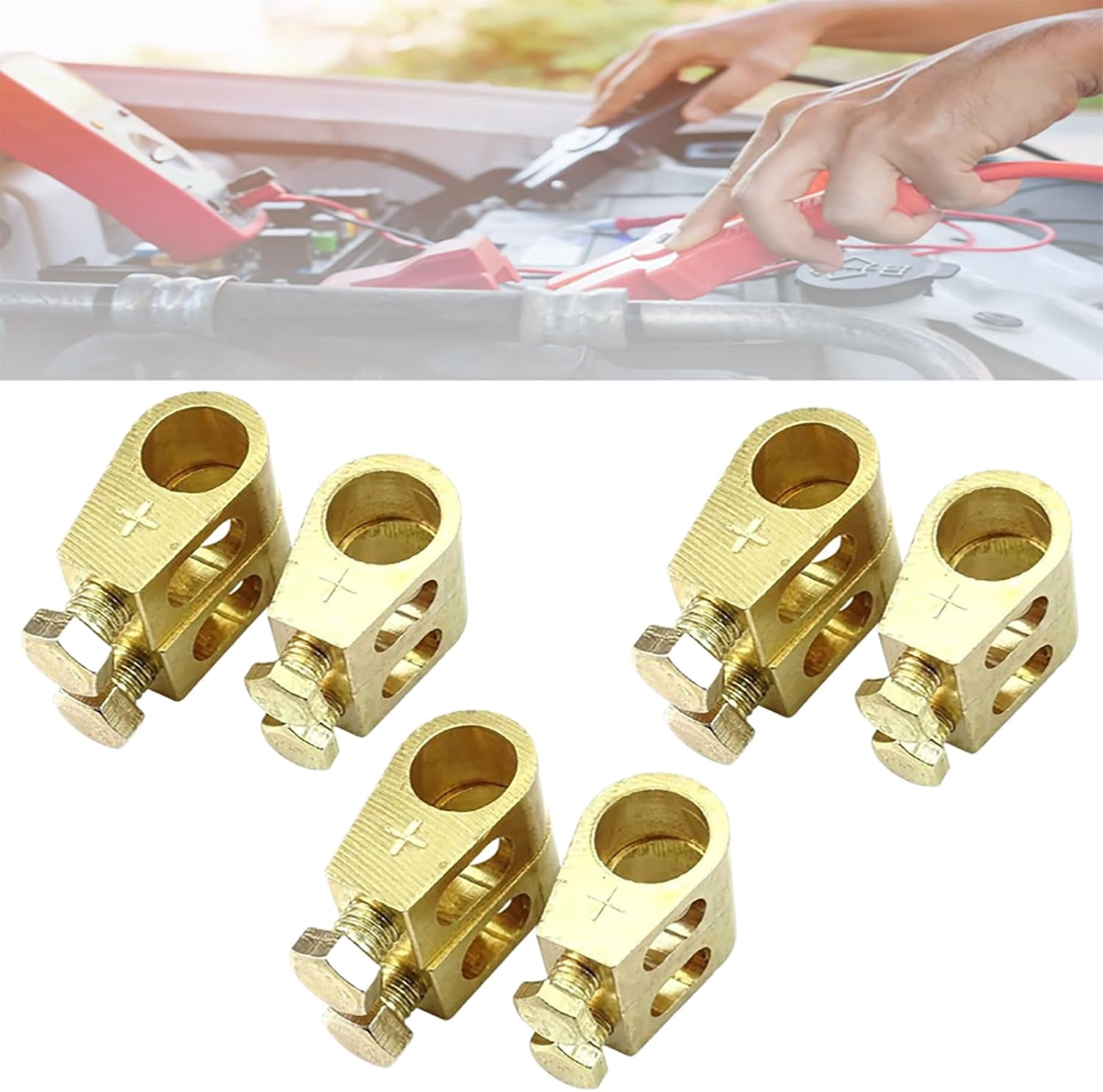 Pure Copper Battery Connection Clip, 2025 Battery Terminal Connectors ...