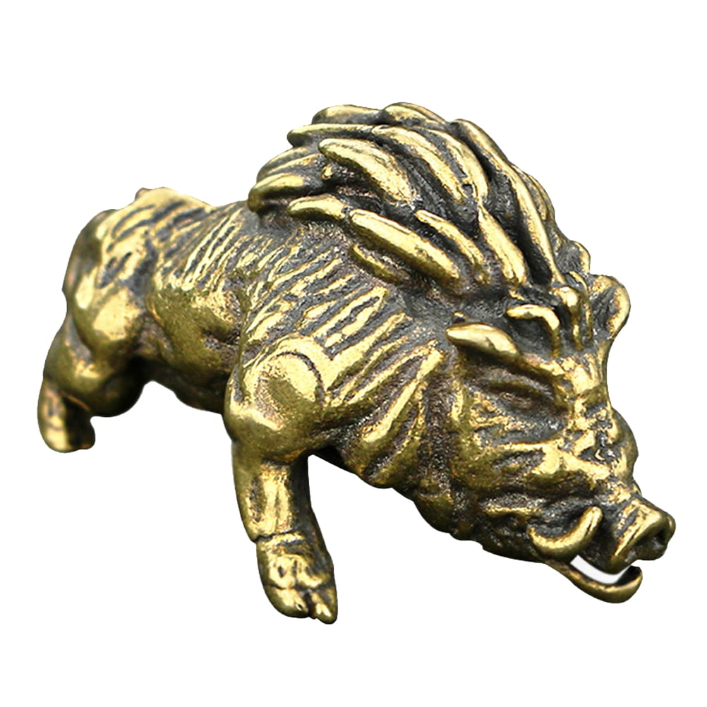 Pure Copper Boar Simulation Wild Pig Craft Car Dashboard Ornaments ...