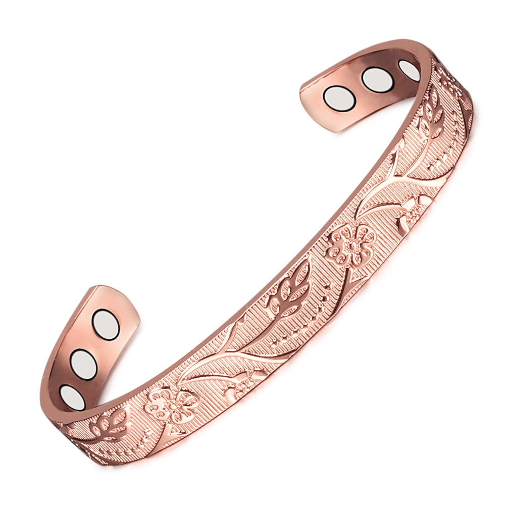 Pure Copper Bracelets for Women, Copper Bangles with 3500 Gauss Magnets ...