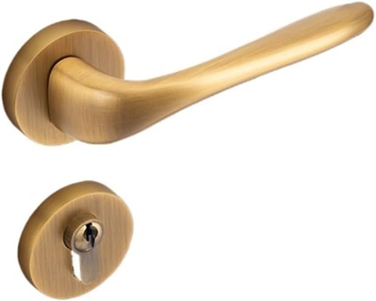 Pure Copper French Split Solid Wood Home Door Lock Bedroom Silent ...