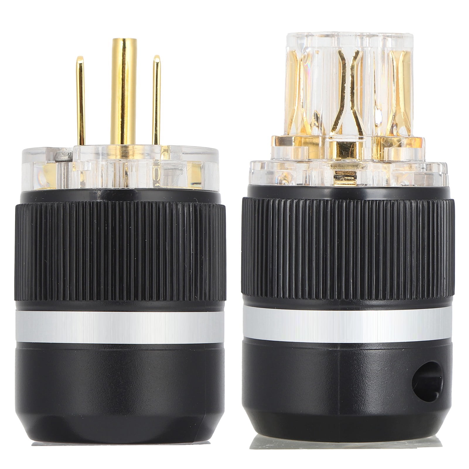 Pure Copper Gold-Plated AC Power Plug, 100-250V, Male/Female - Walmart.com