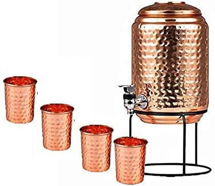 Pure Copper Hammered Water Dispenser Storage Water Tank with Tap and ...