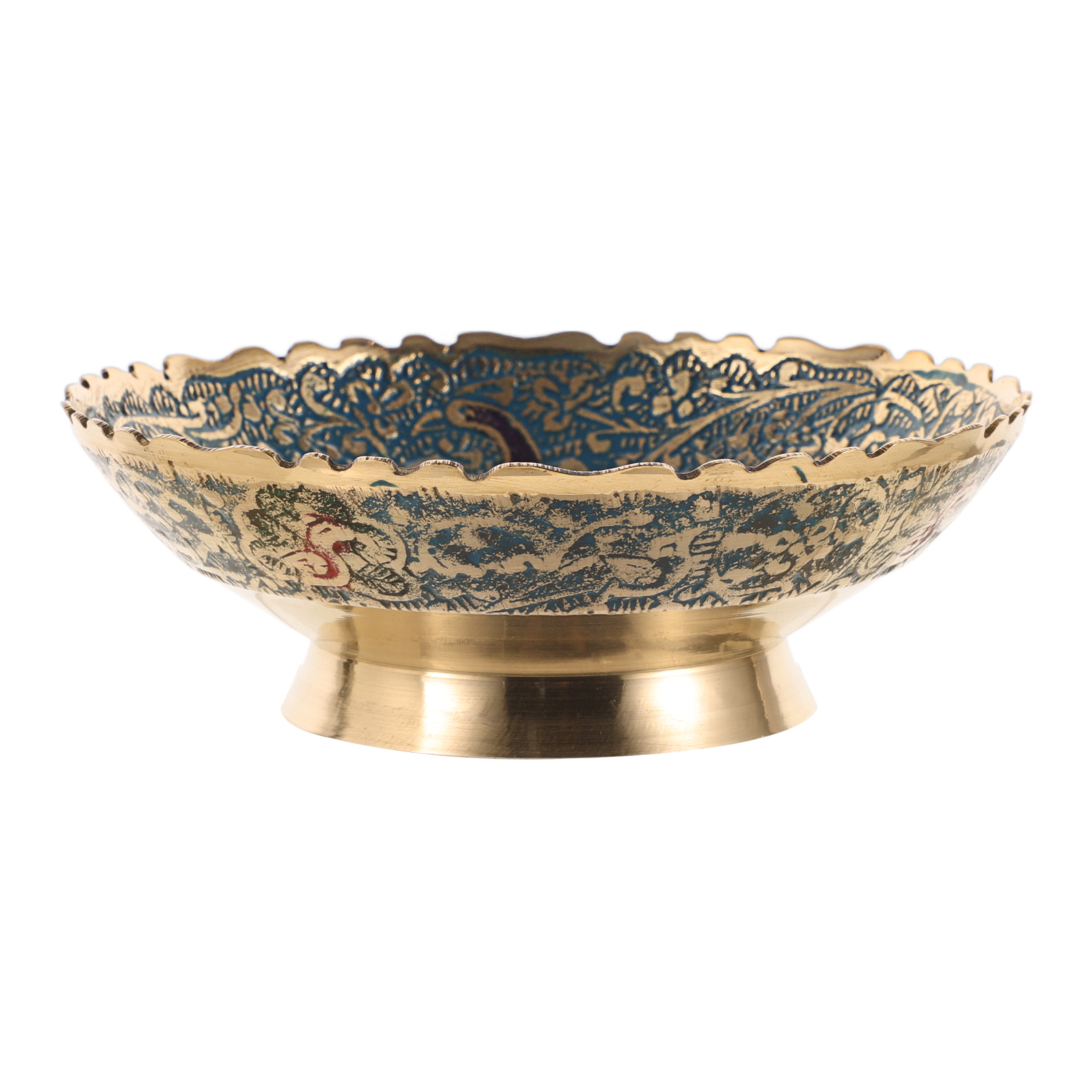 Pure Copper Holy Water Bowl Temple Tribute Fruit Holder Fruit Tray ...
