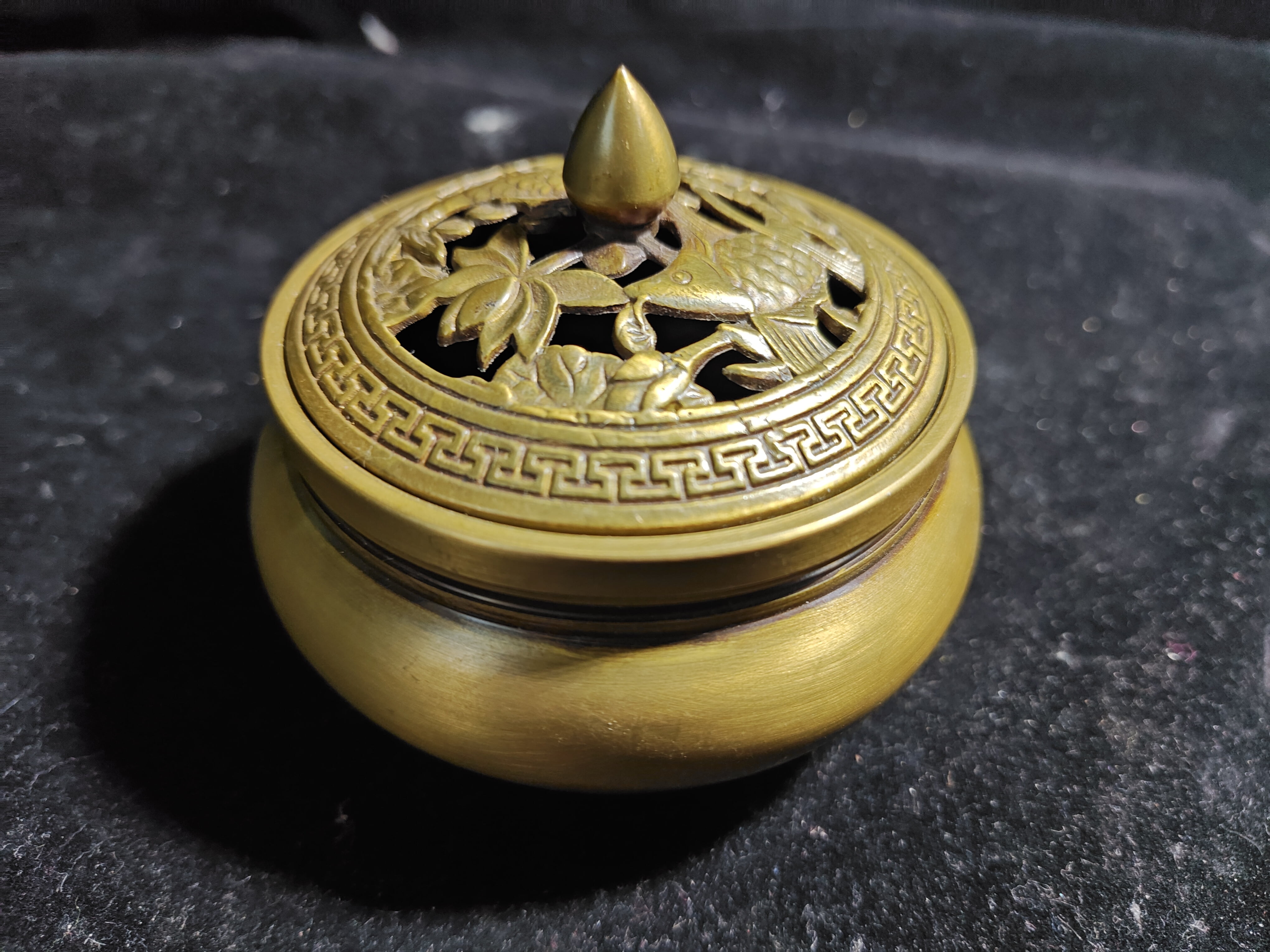 Pure Copper Incense Holder Gift Set with Lid Indoor Back flow Incense ...