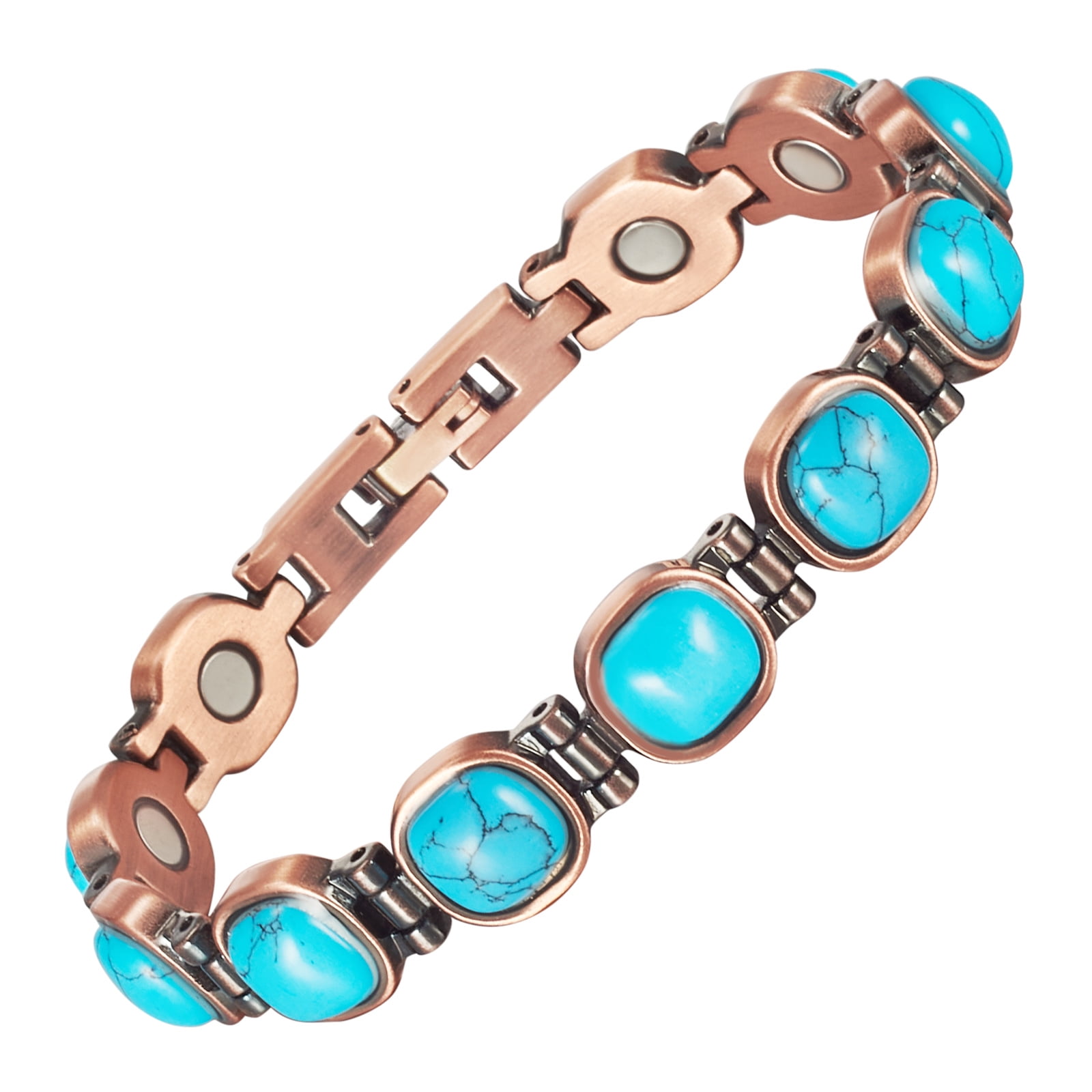 Wollet Pure Copper Magnetic Bracelet for Women, Adjustable 6.9-8.2 ...