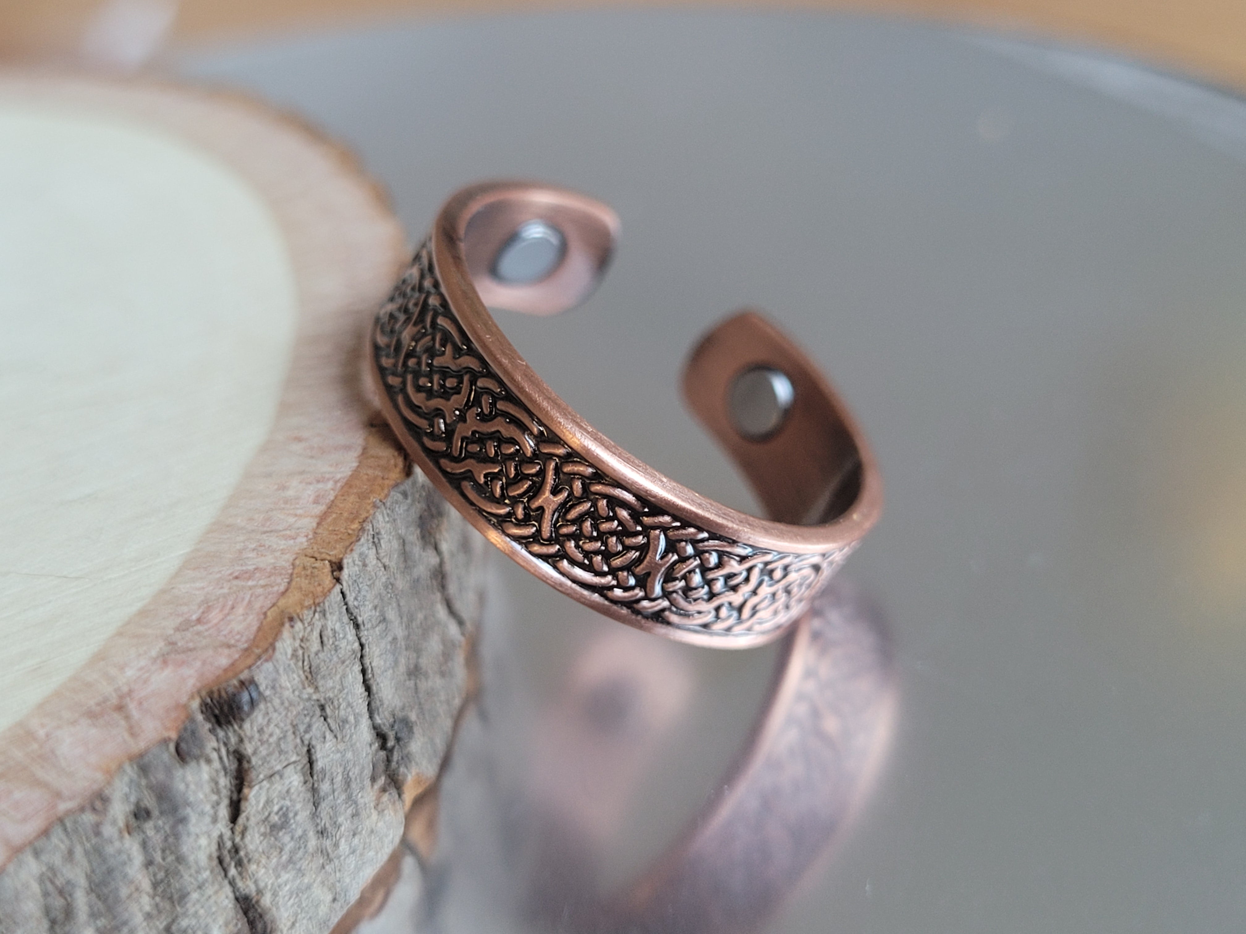 Pure Copper Magnetic Ring - Arthritis Adjustable Ring Celtic Design by ...