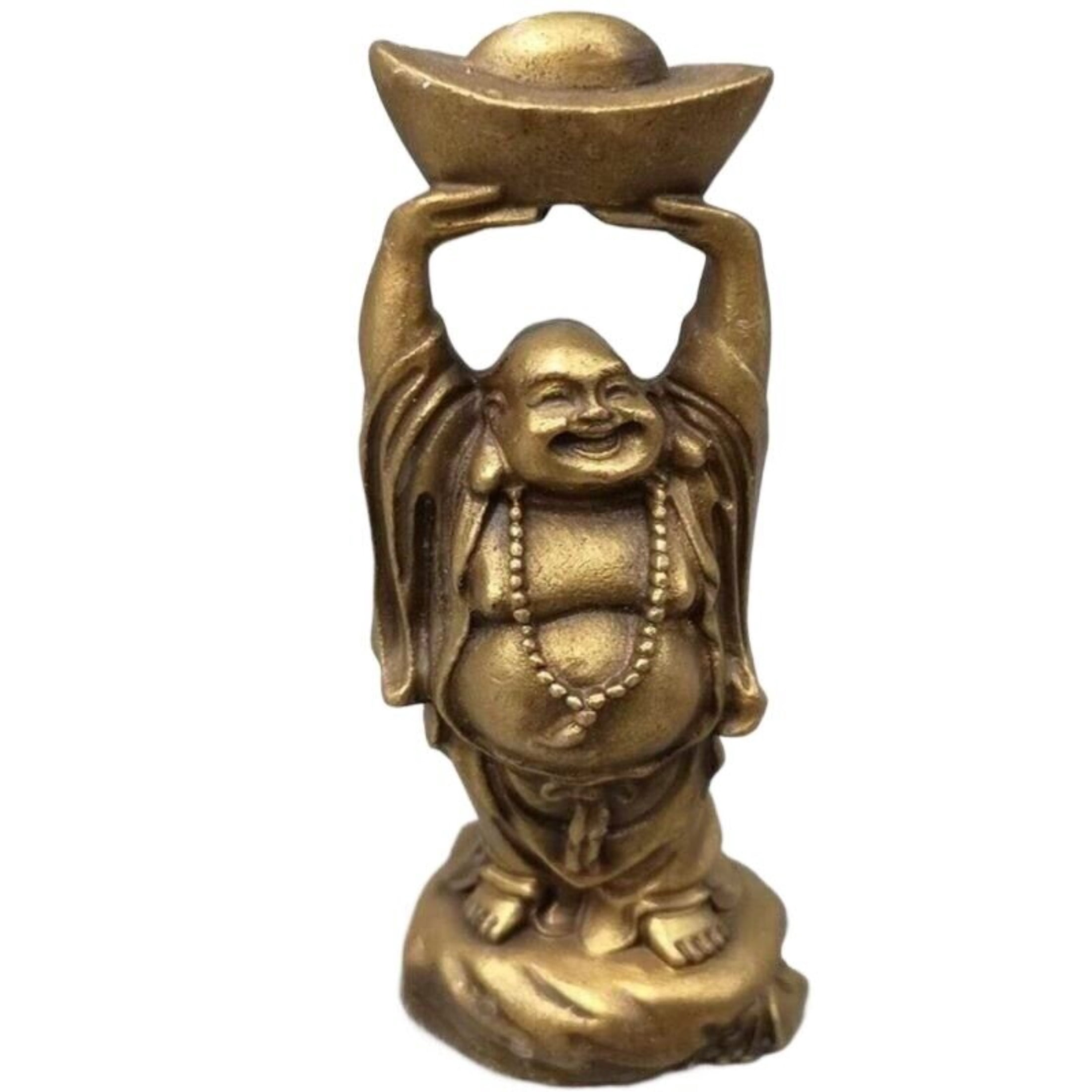 Pure Copper Maitreya Buddha Holding Ingots Maitreya Buddha Lucky ...