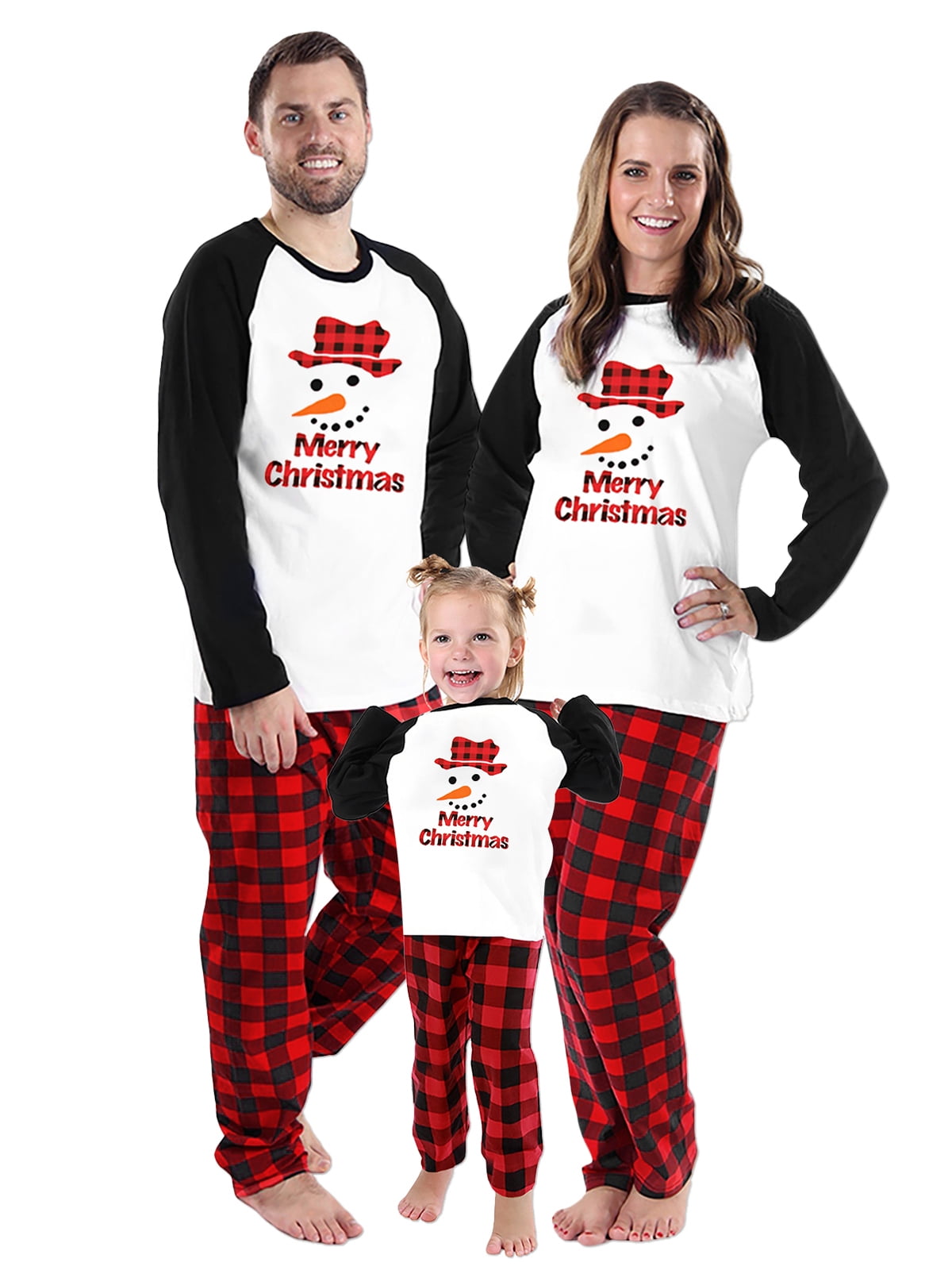 Pure Cotton Family Christmas Pajamas Matching Sets Snowman Xmas ...