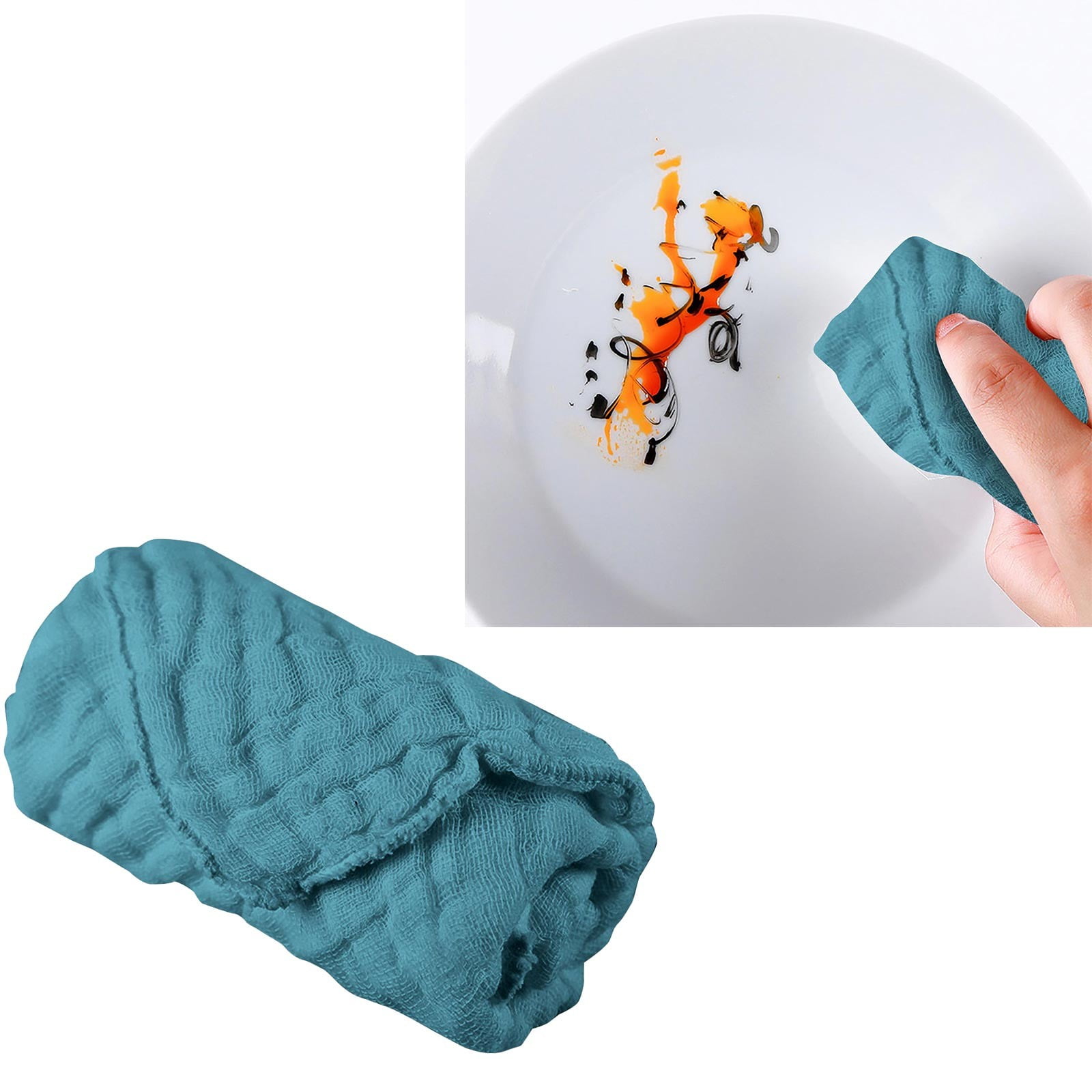 Pure Cotton Rag 10 Layers Thick Kitchen Dish Towel Household Wipe Water ...