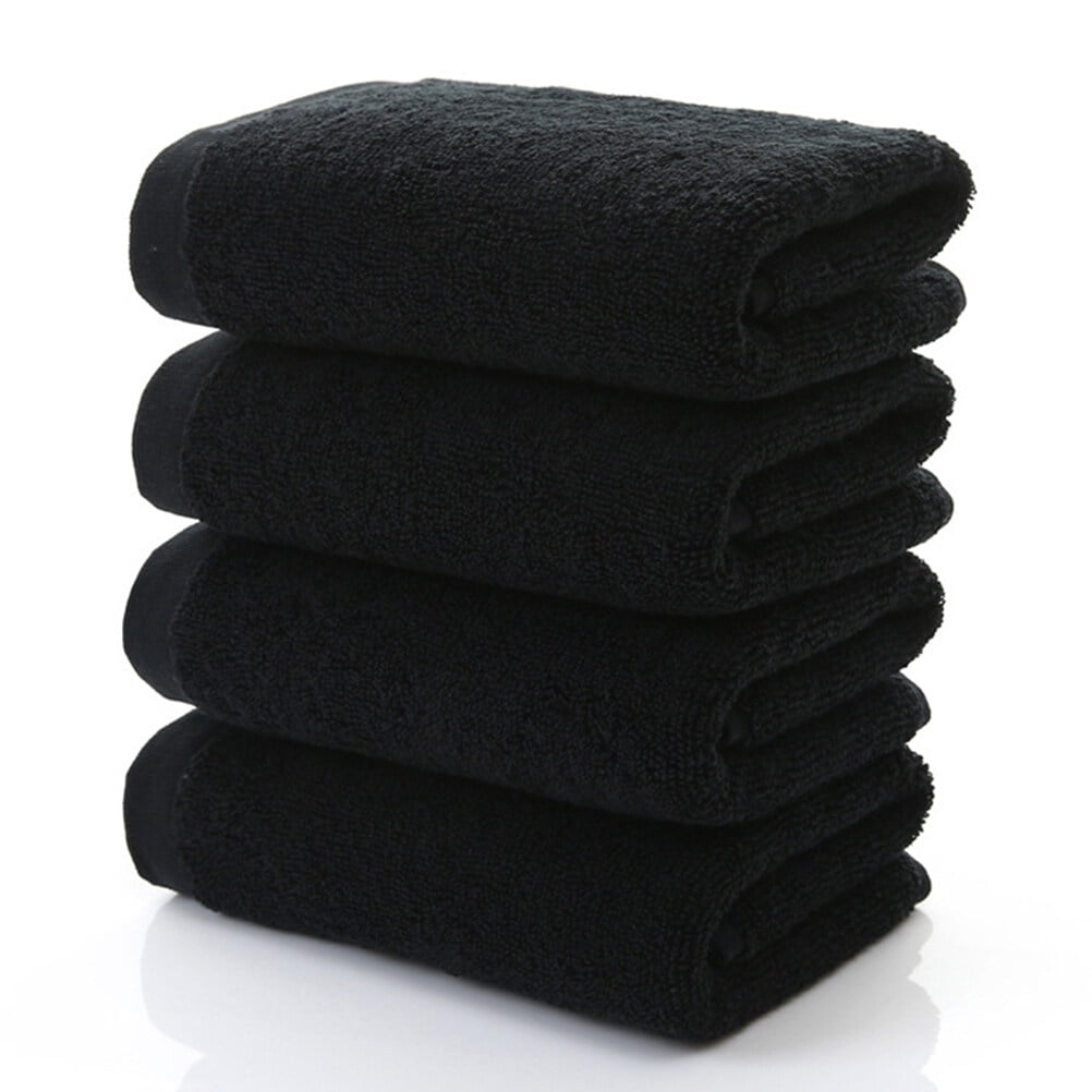 Pure Cotton Towel Hotel Quick Drying Large Towels Oversized Black Bath ...